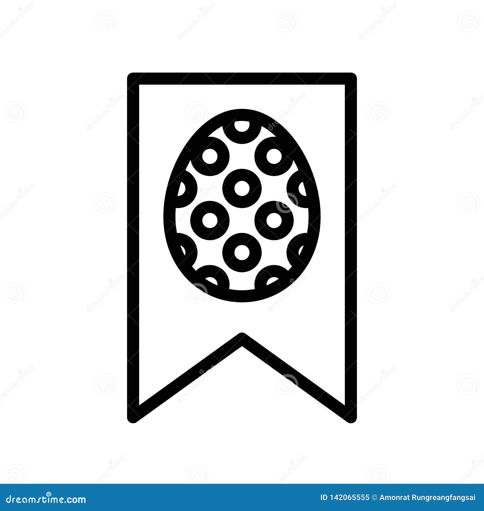 Flag Vector, Easter Line Icon Editable Stroke Stock Vector ...
