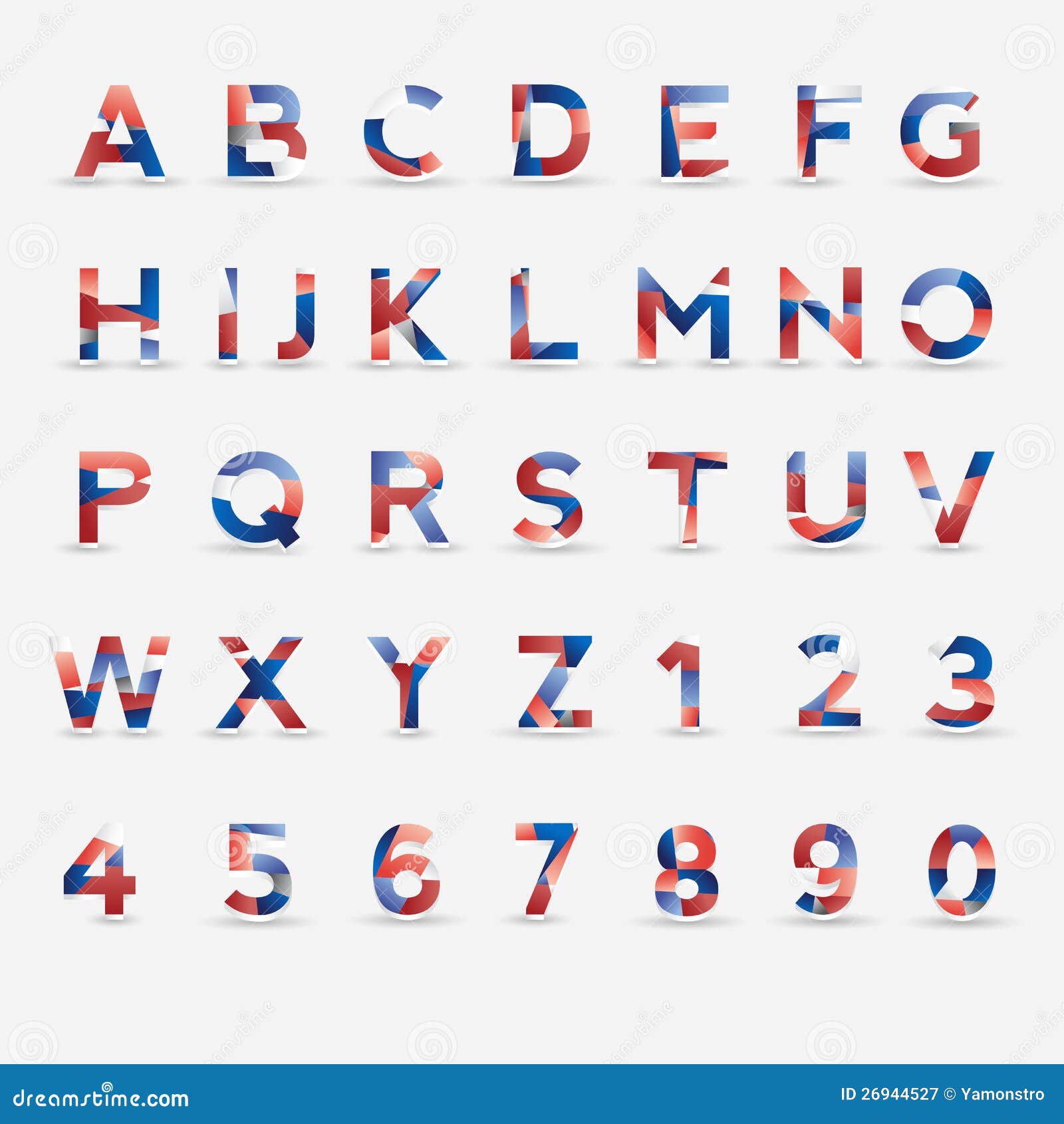 Flag Vector Font stock vector. Illustration of blue, britain - 26944527