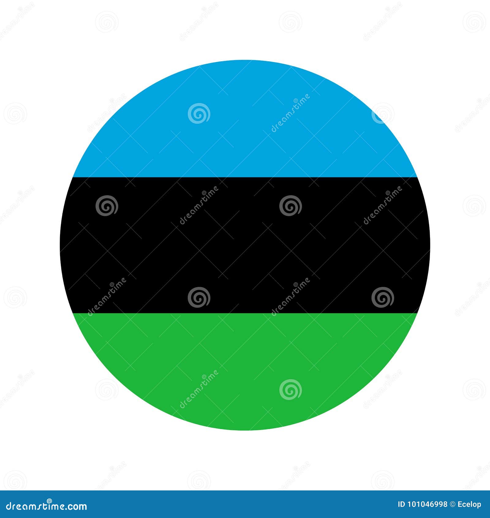 Circular world Flag stock vector. Illustration of independent - 101046998