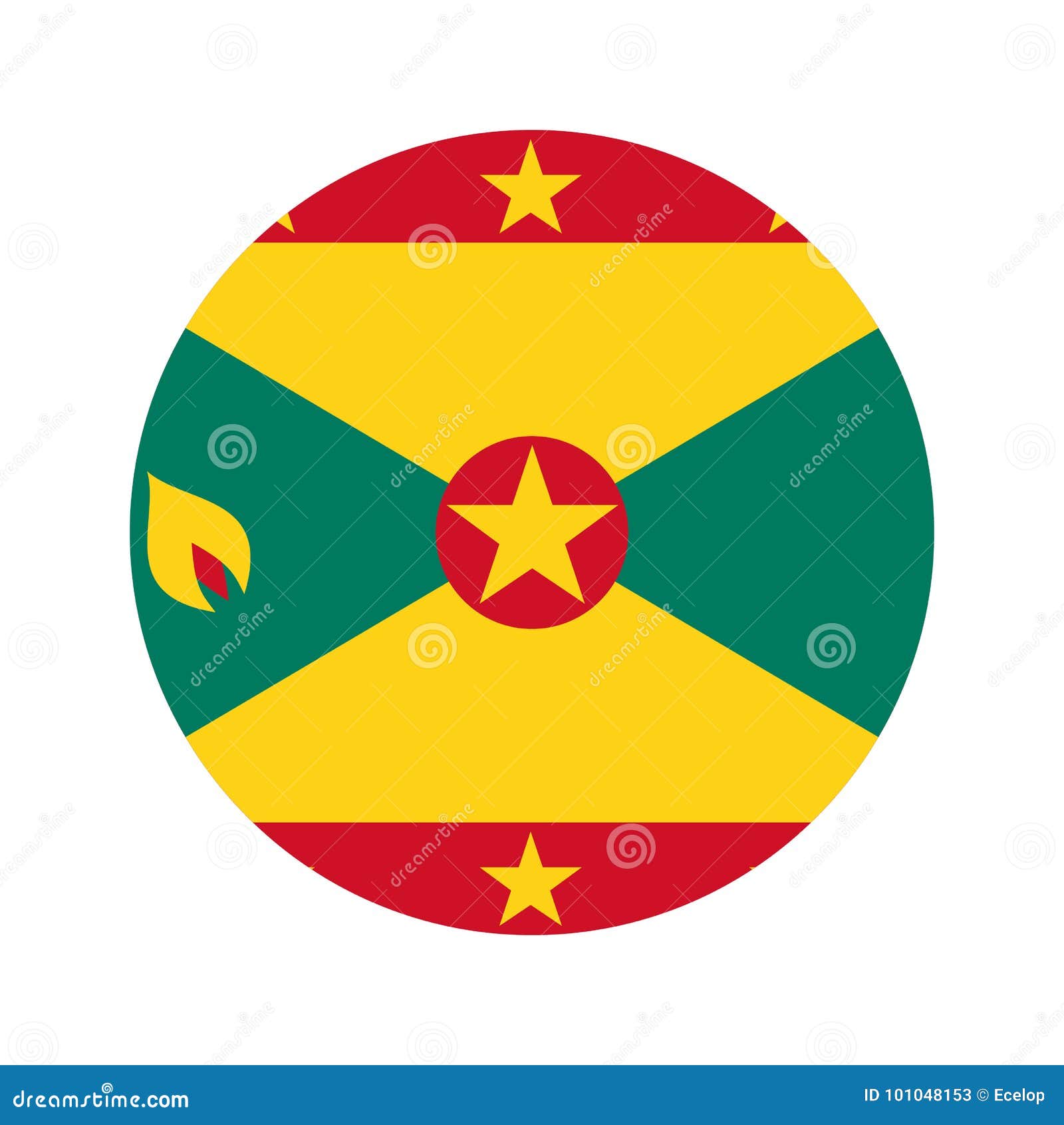 Circular world Flag stock vector. Illustration of insignia - 101048153
