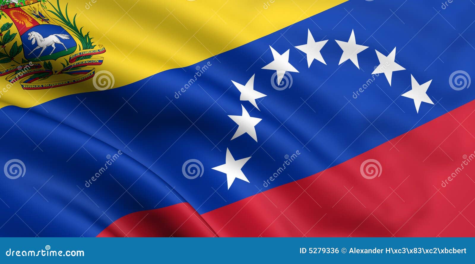 Flag of Venezuela stock illustration. Illustration of moving - 5279336