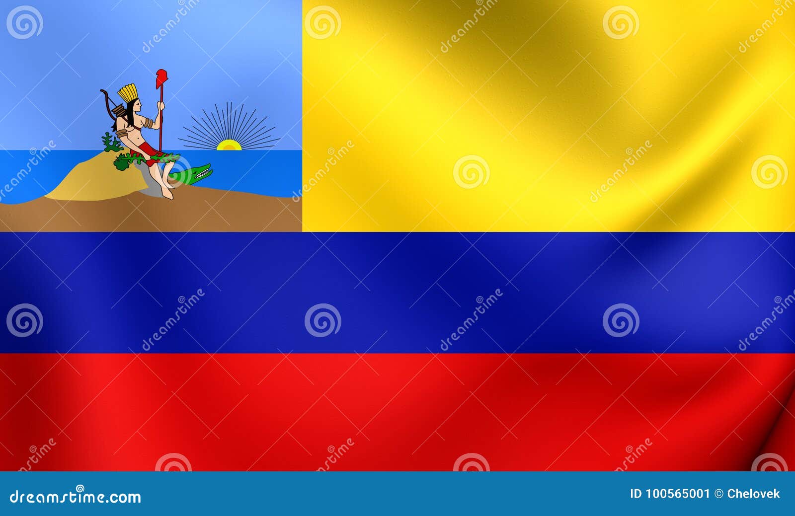 Flag of Venezuela 1810-1812 and 1813-1814 Stock Illustration ...