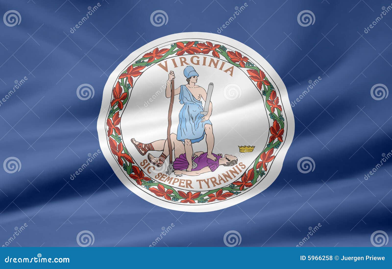 Virginia Proud Flag Button Vector Illustration | CartoonDealer.com ...