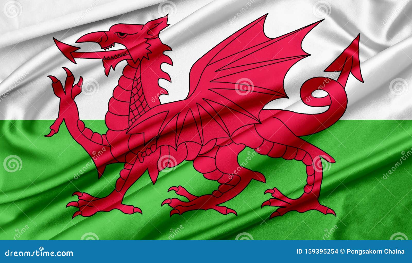 Flag of Wales Texture Background Stock Photo - Image of satin, backdrop ...