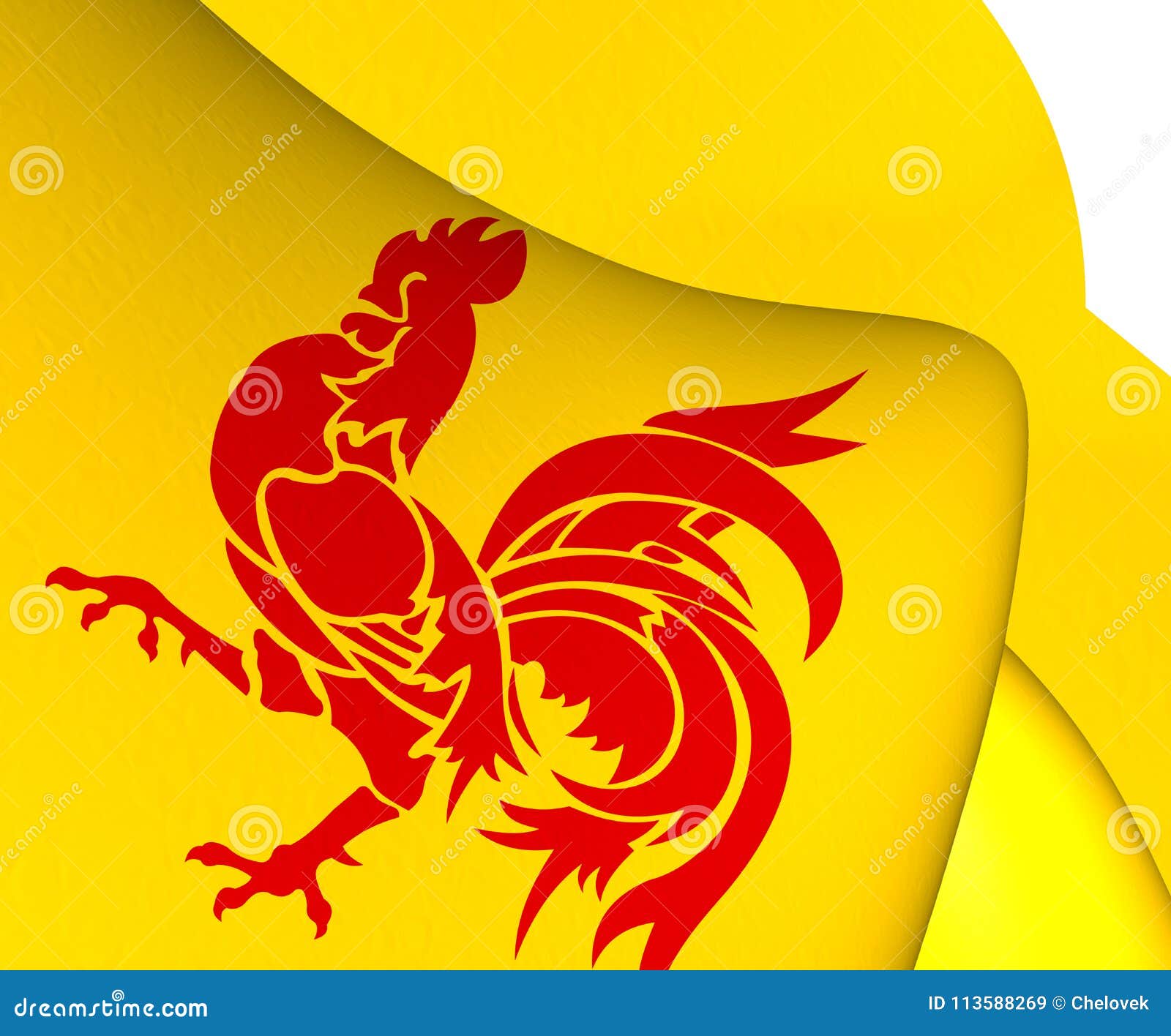 Flag of Wallonia stock illustration. Illustration of full - 113588269