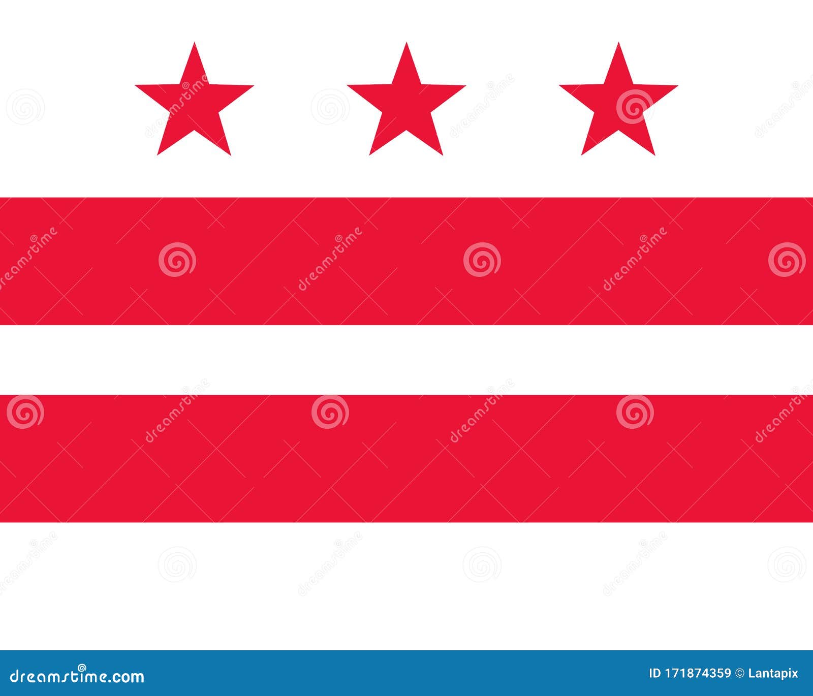 Flag of Washington D.C stock illustration. Illustration of district ...