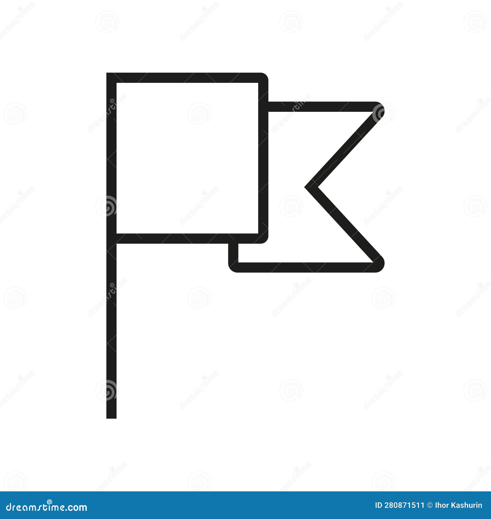 Flag Waving Icon. Two Colored Flag Waving. Stock Vector - Illustration ...