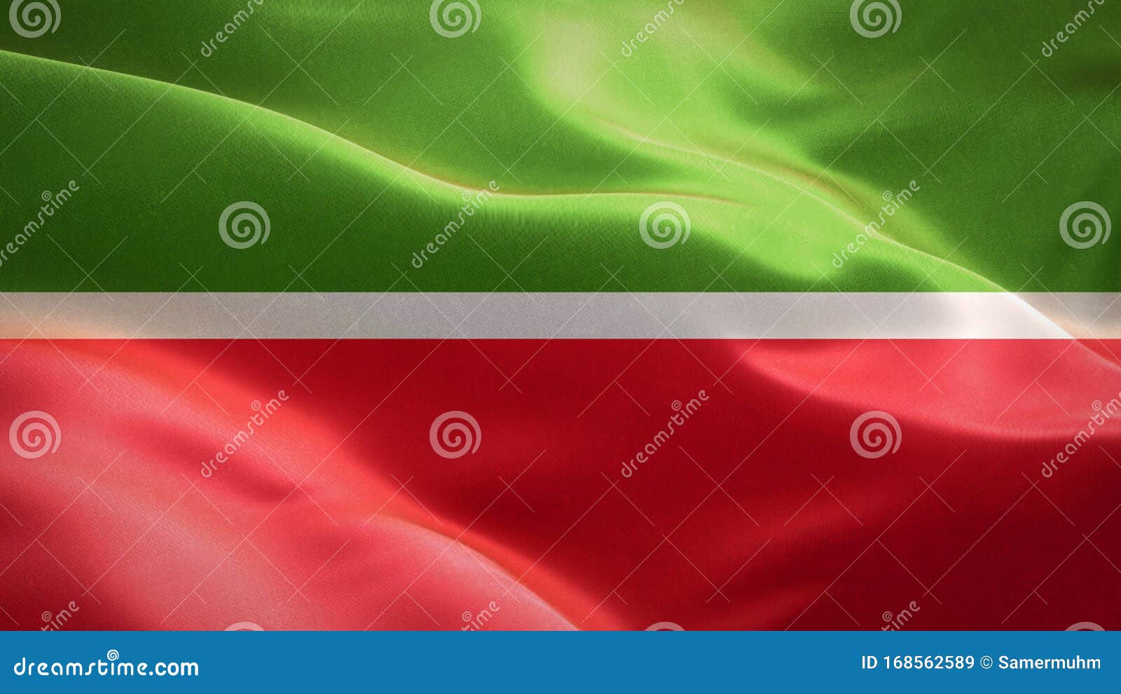 Flag of Tatarstan Waving in the Wind. 3D Waving Flag Design. the ...