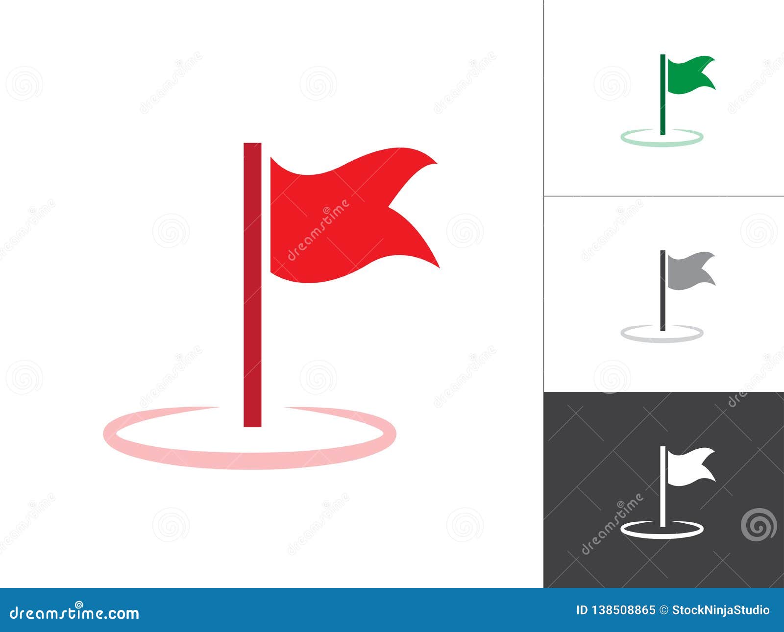 Flag Weaving GPS Map Pointer Isolated Vector Icon. Map Pin Concept ...