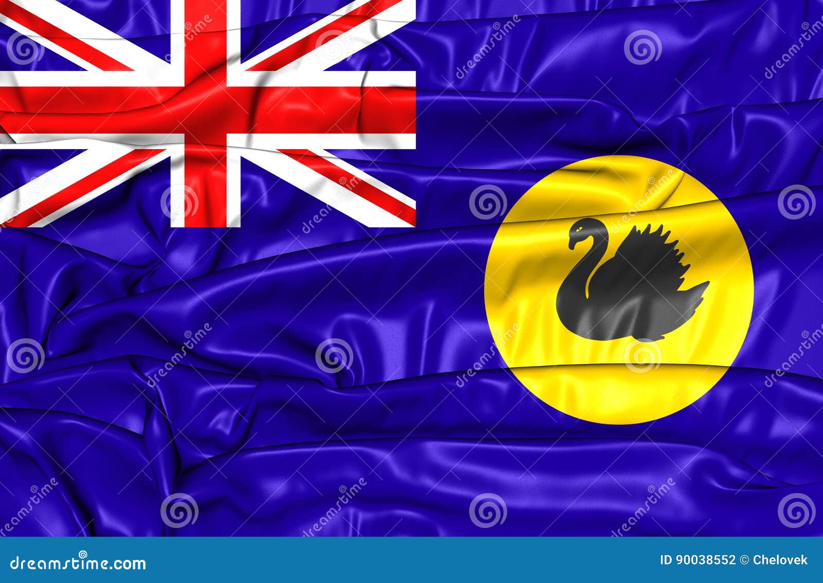 Flag of Western Australia stock illustration. Illustration of curve ...