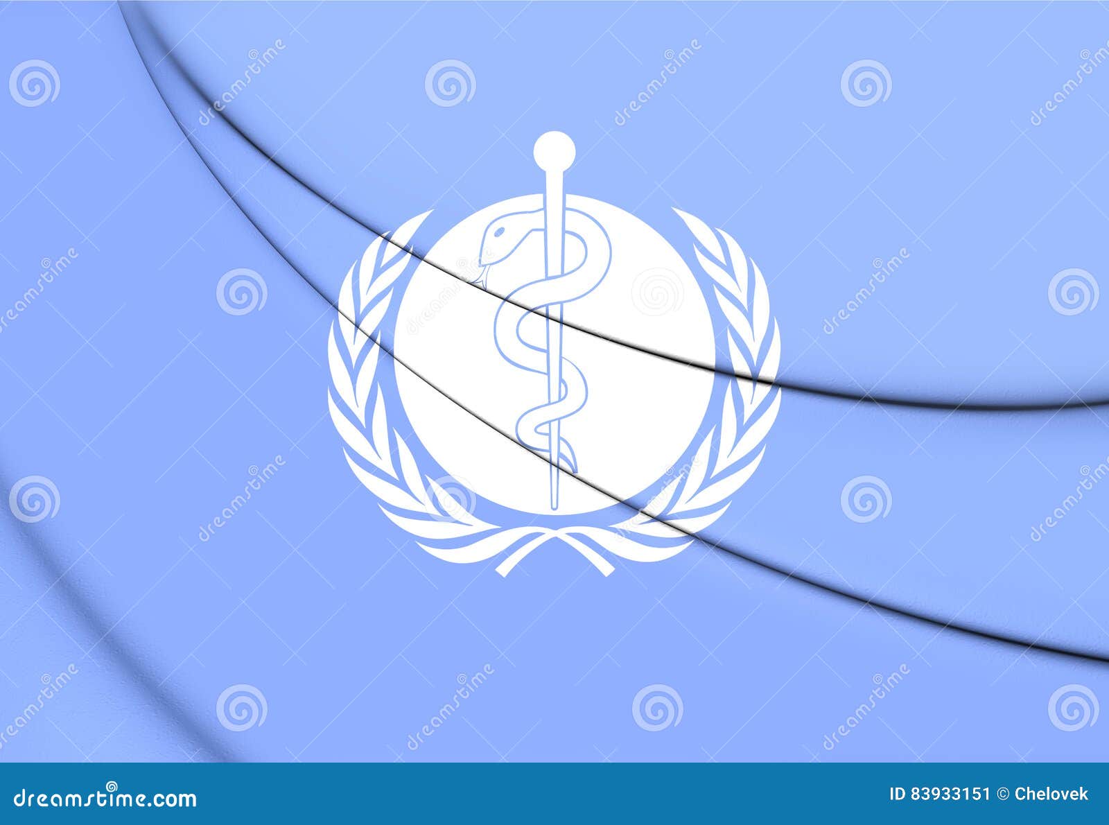 Flag of WHO stock illustration. Illustration of close - 83933151