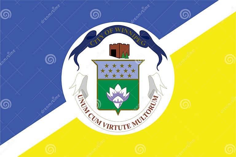 Flag of Winnipeg in Canada stock vector. Illustration of symbolic ...