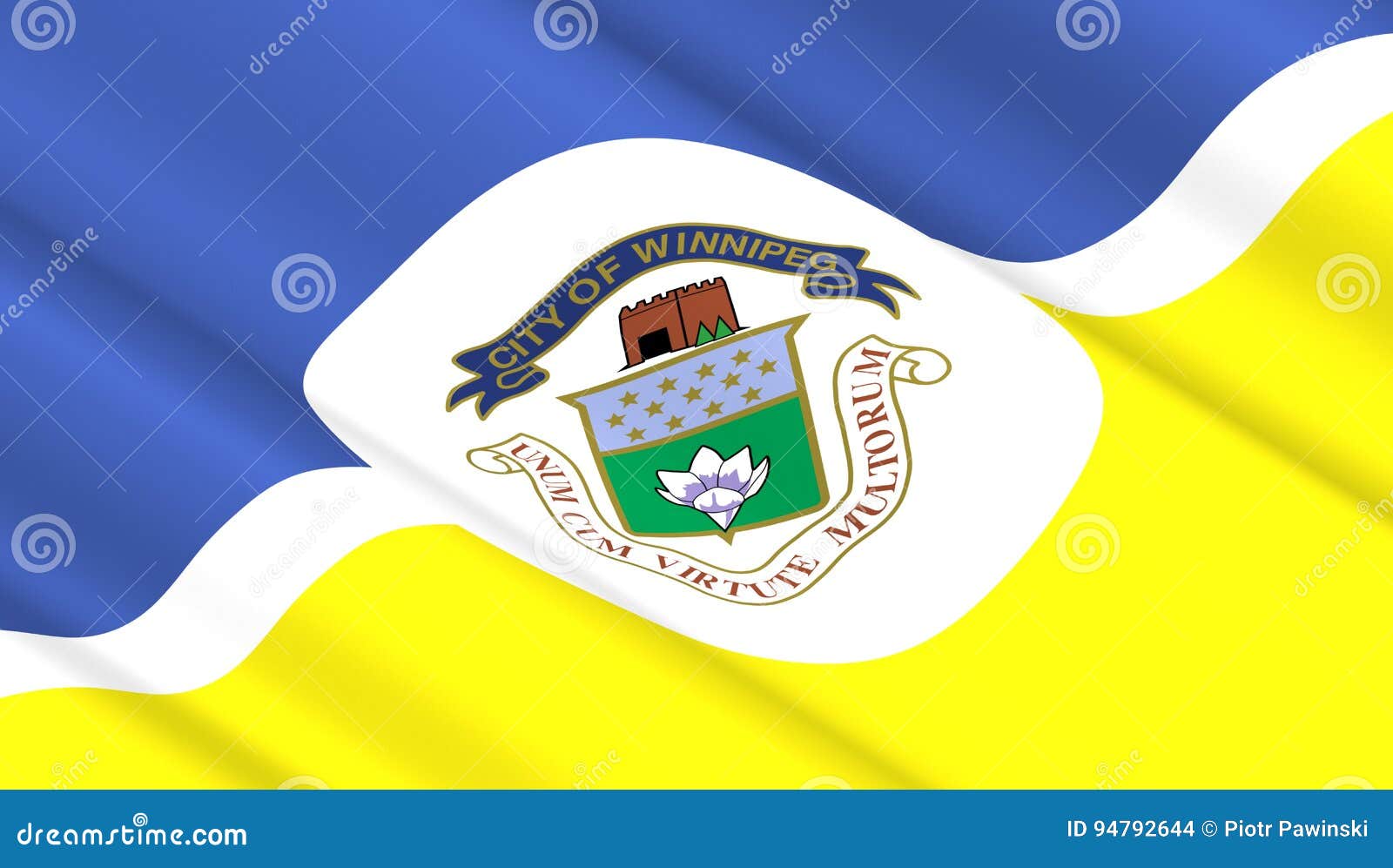 Flag of Winnipeg stock illustration. Illustration of banner - 94792644