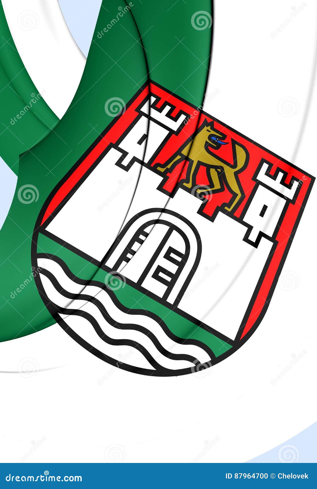 Flag of Wolfsburg City, Germany. Stock Illustration - Illustration of ...