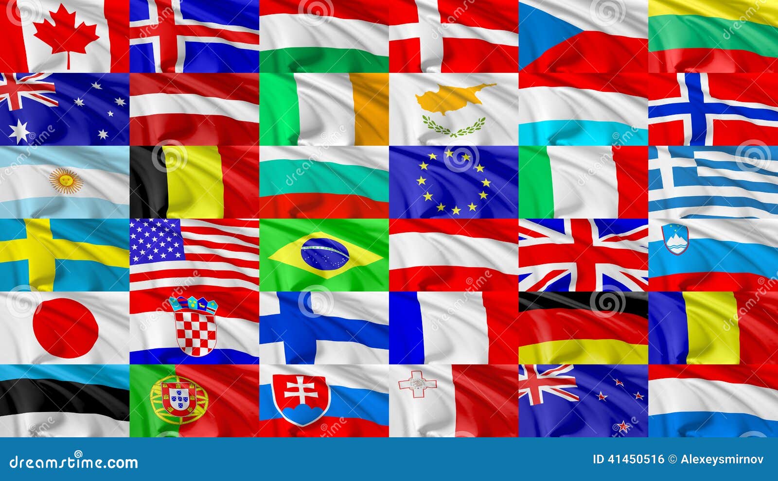 Flag of World Countries Set Stock Illustration - Illustration of flag ...