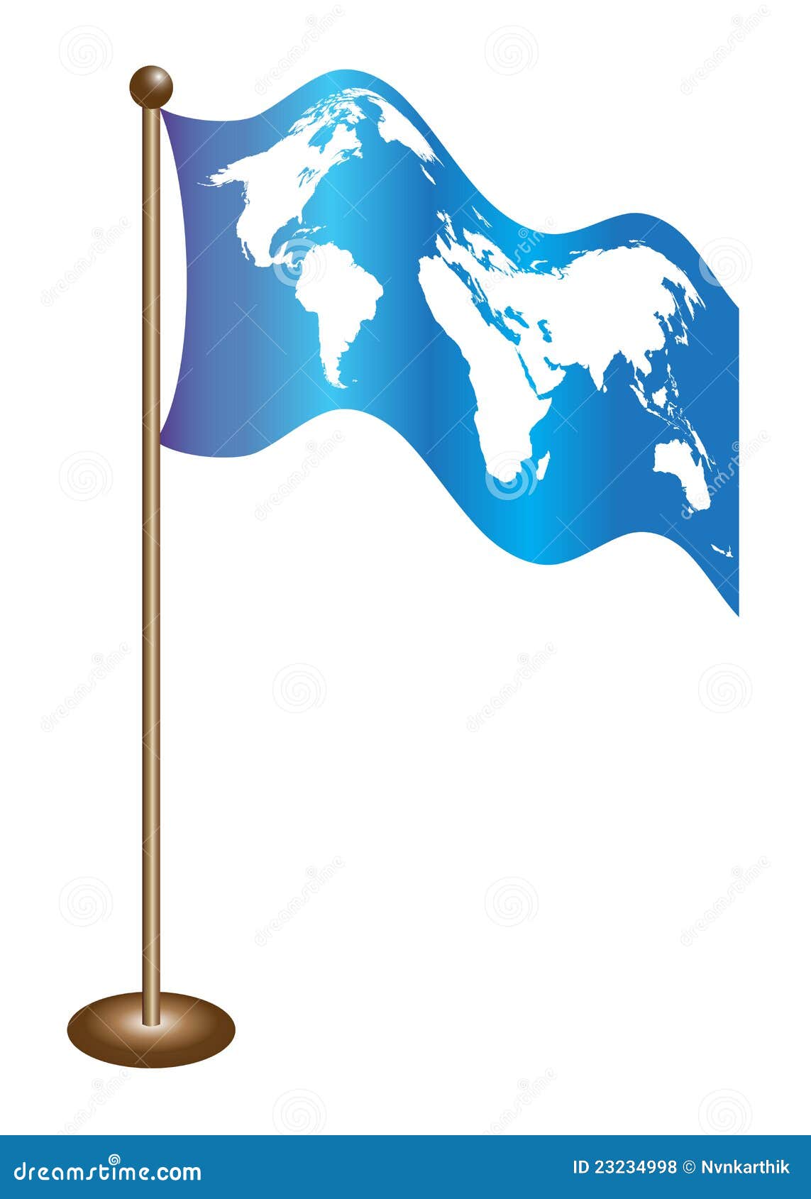 Flag world map stock vector. Illustration of earth, blue - 23234998