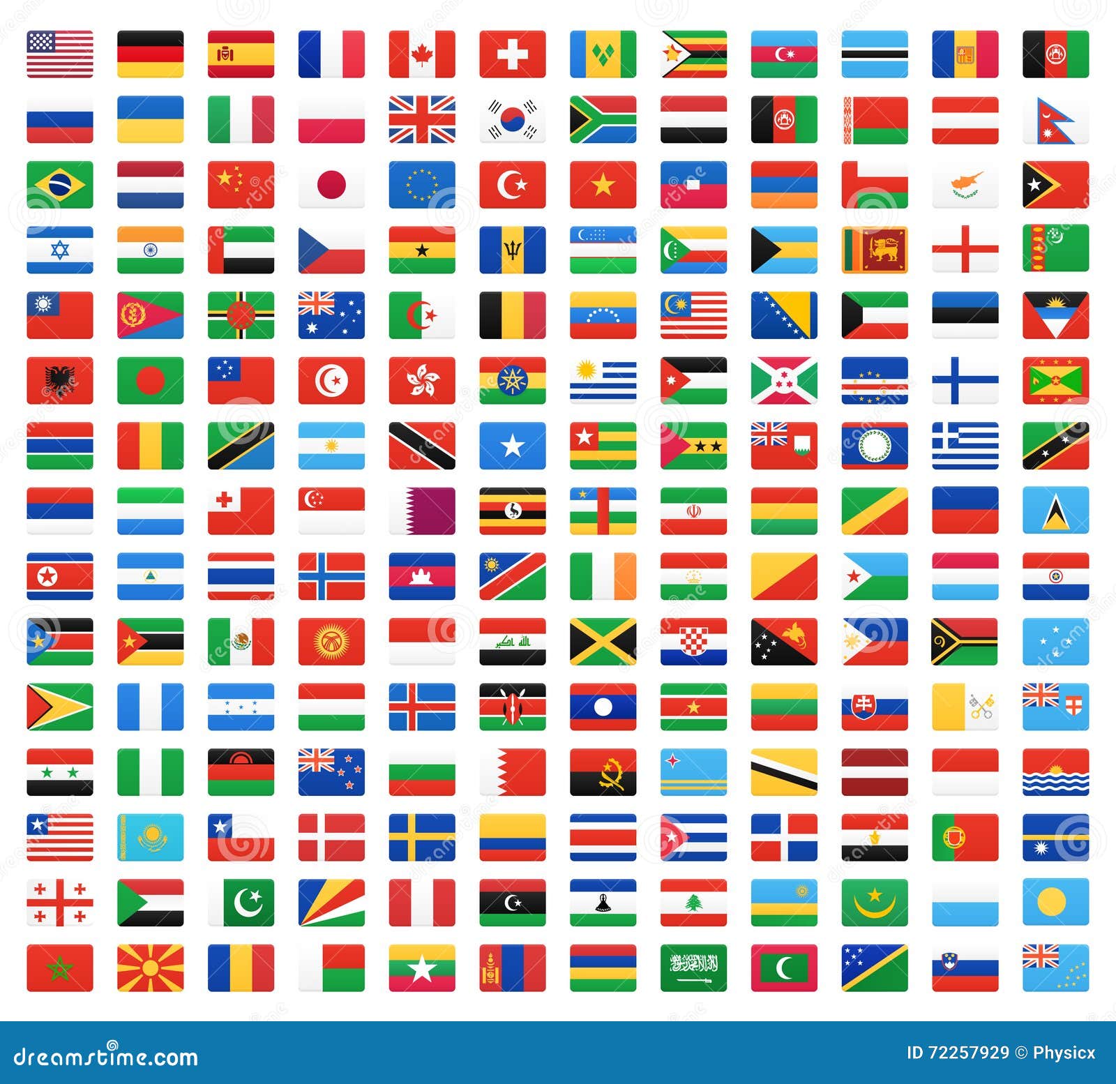 World Flag Map Cartoon Vector | CartoonDealer.com #10006109