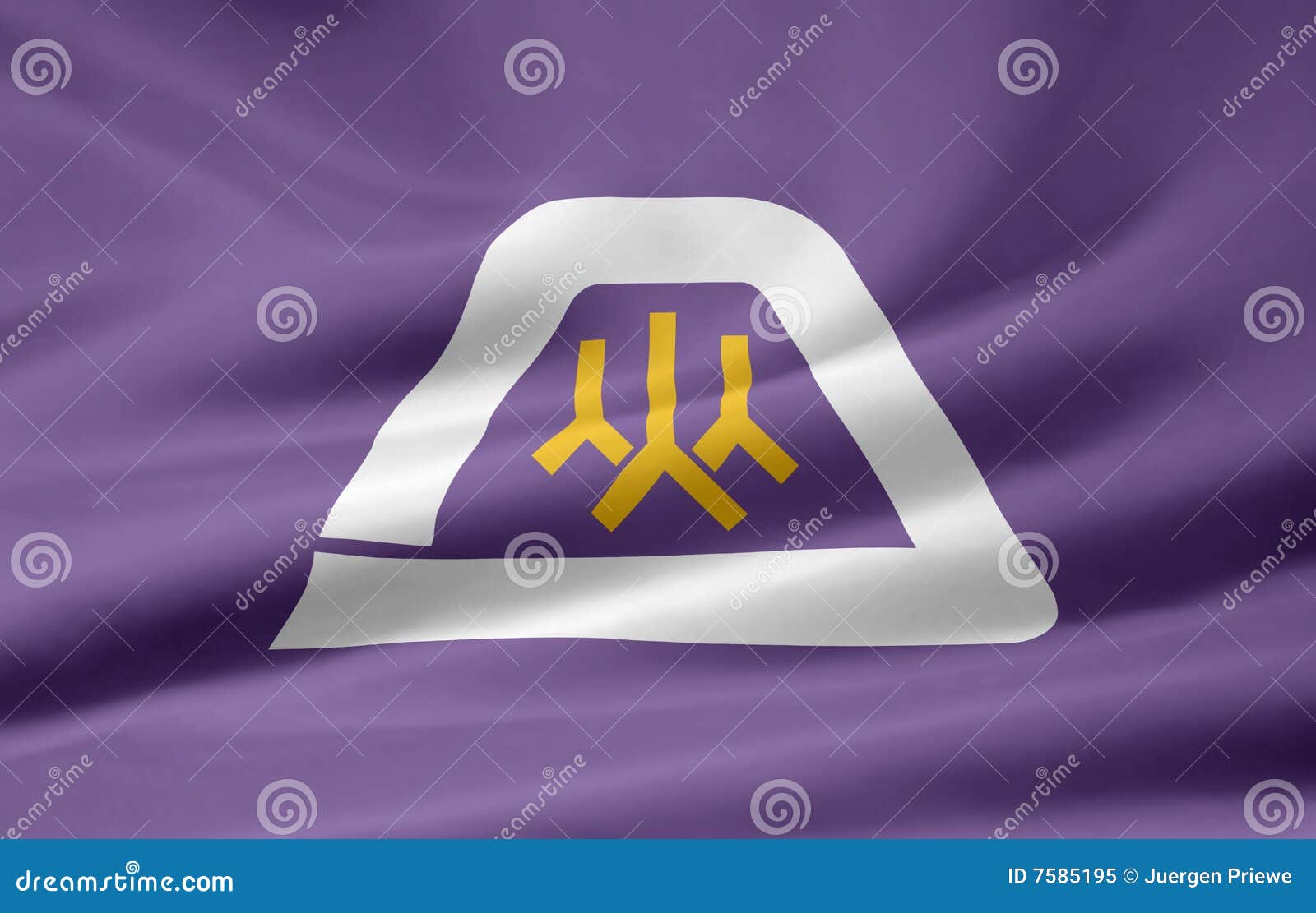 Flag of Yamanashi - Japan stock illustration. Illustration of symbol ...
