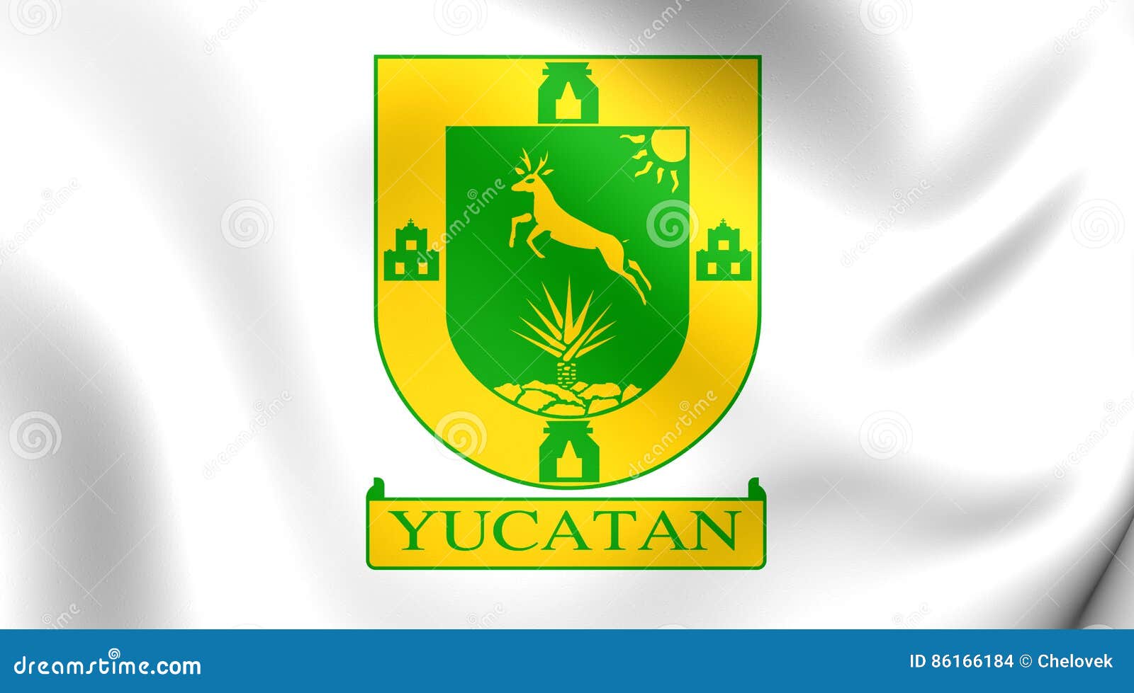 Flag Of Yucatan Brush Strokes. Flag State Yucatan Of Mexico On ...