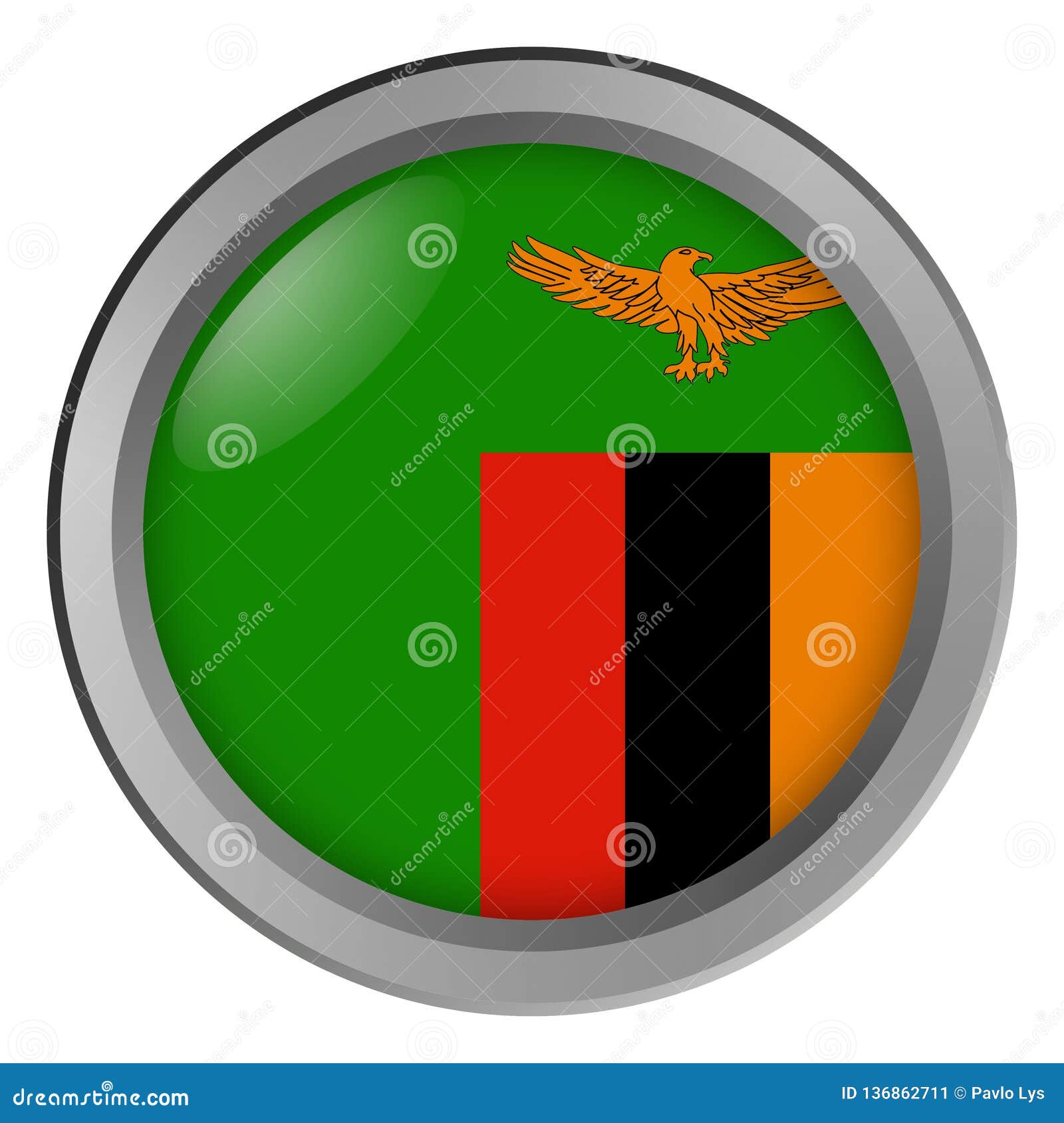 Zambia Round Logos. Cartoon Vector | CartoonDealer.com #205004049