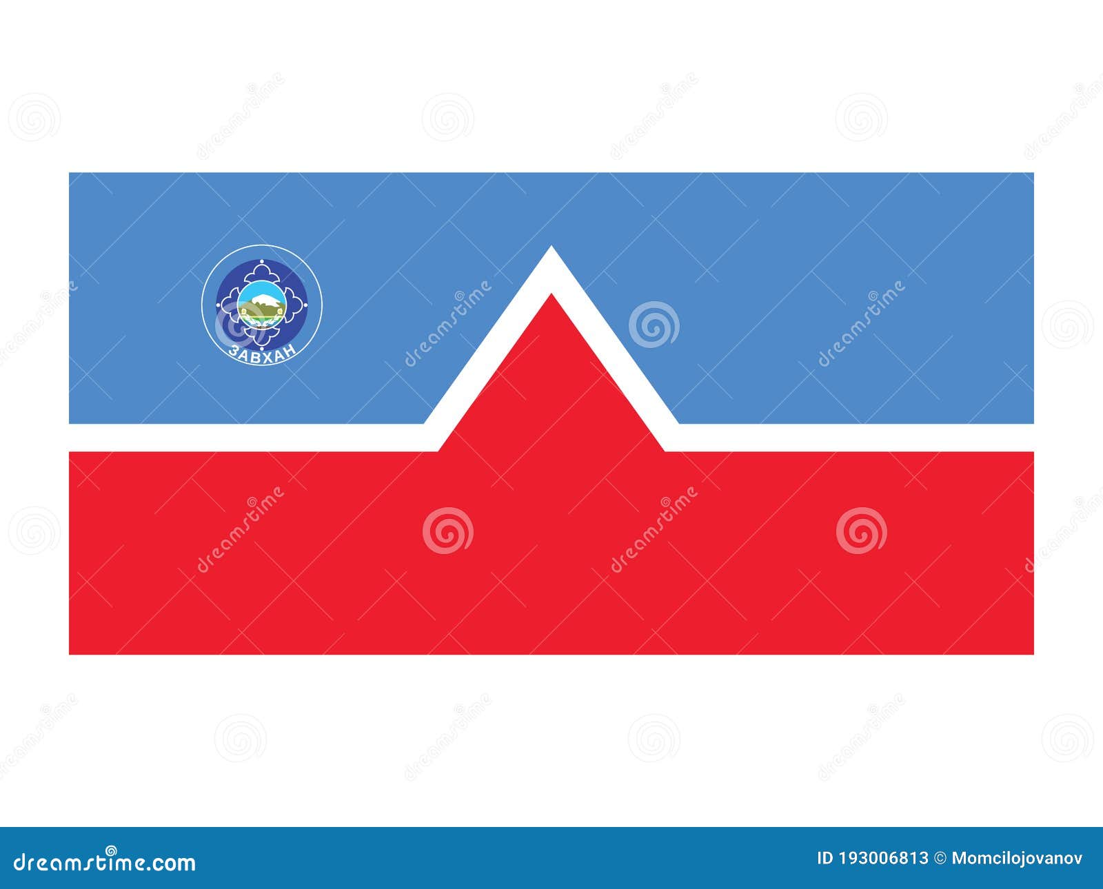 Flag of Zavkhan Province stock vector. Illustration of continents ...