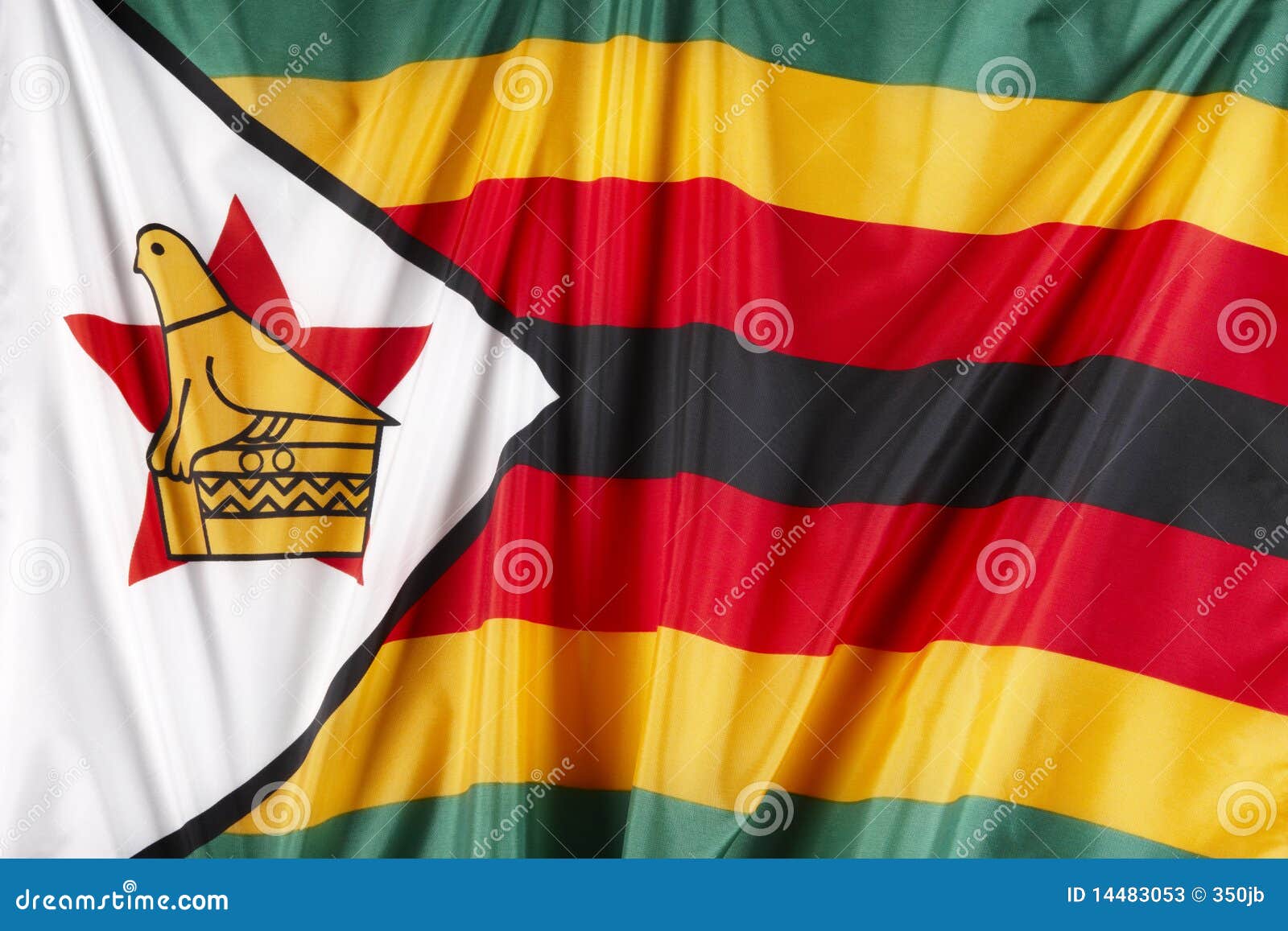 Flag of Zimbabwe stock image. Image of wavy, national - 14483053