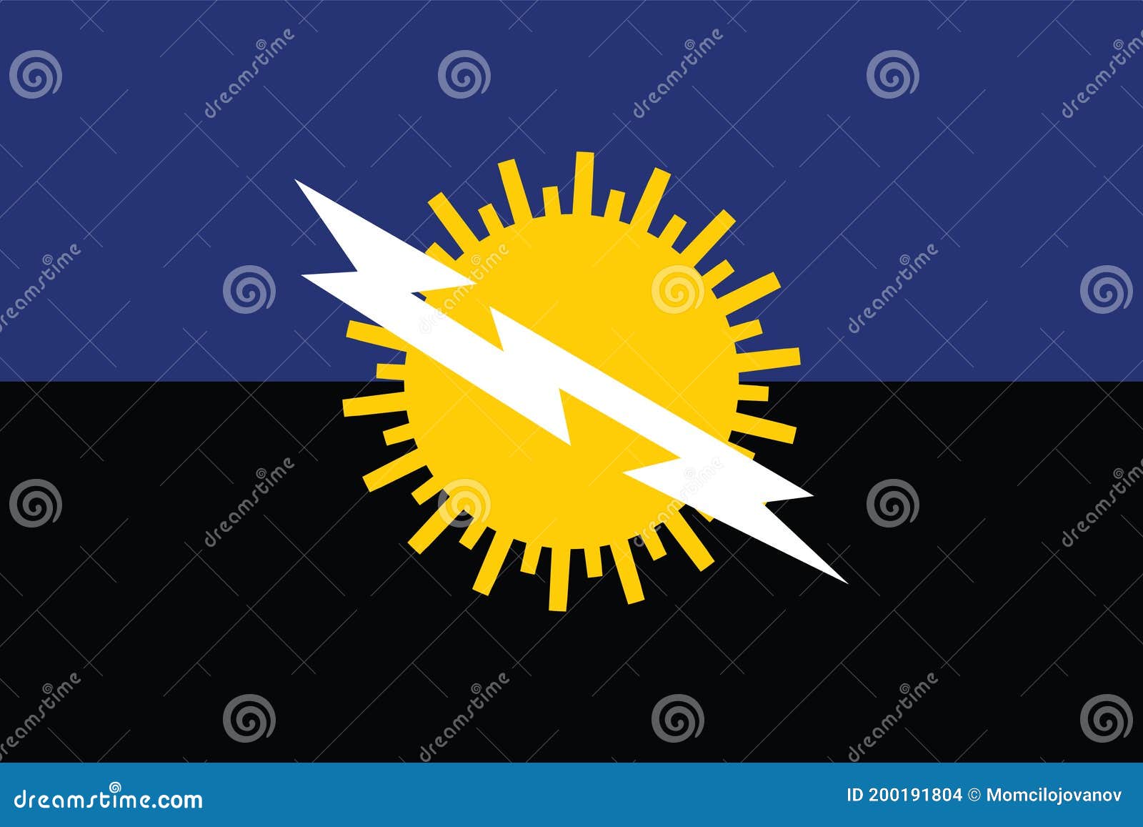 Flag of Zulia State stock vector. Illustration of coat - 200191804