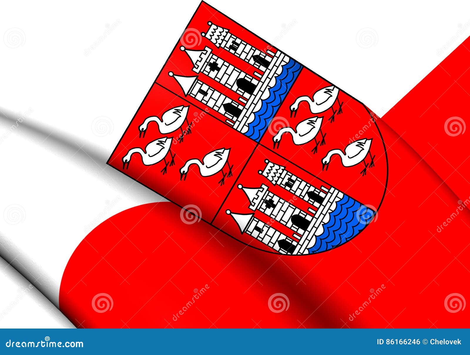 Flag of Zwickau, Germany. stock illustration. Illustration of german ...