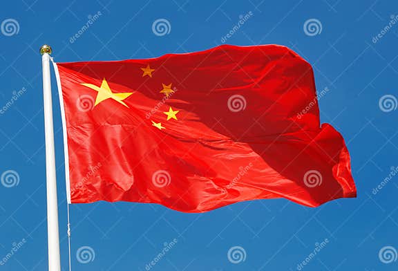 Flaga Chiny zdjęcie stock. Obraz złożonej z wiatr, tło - 44293246