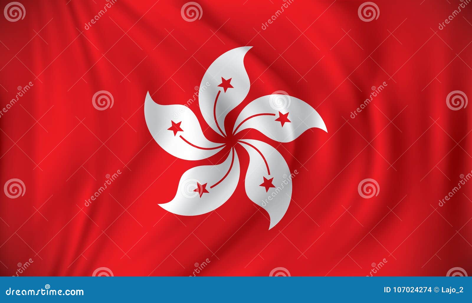 Flagga Hong Kong vektor illustrationer. Illustration av stort - 107024274