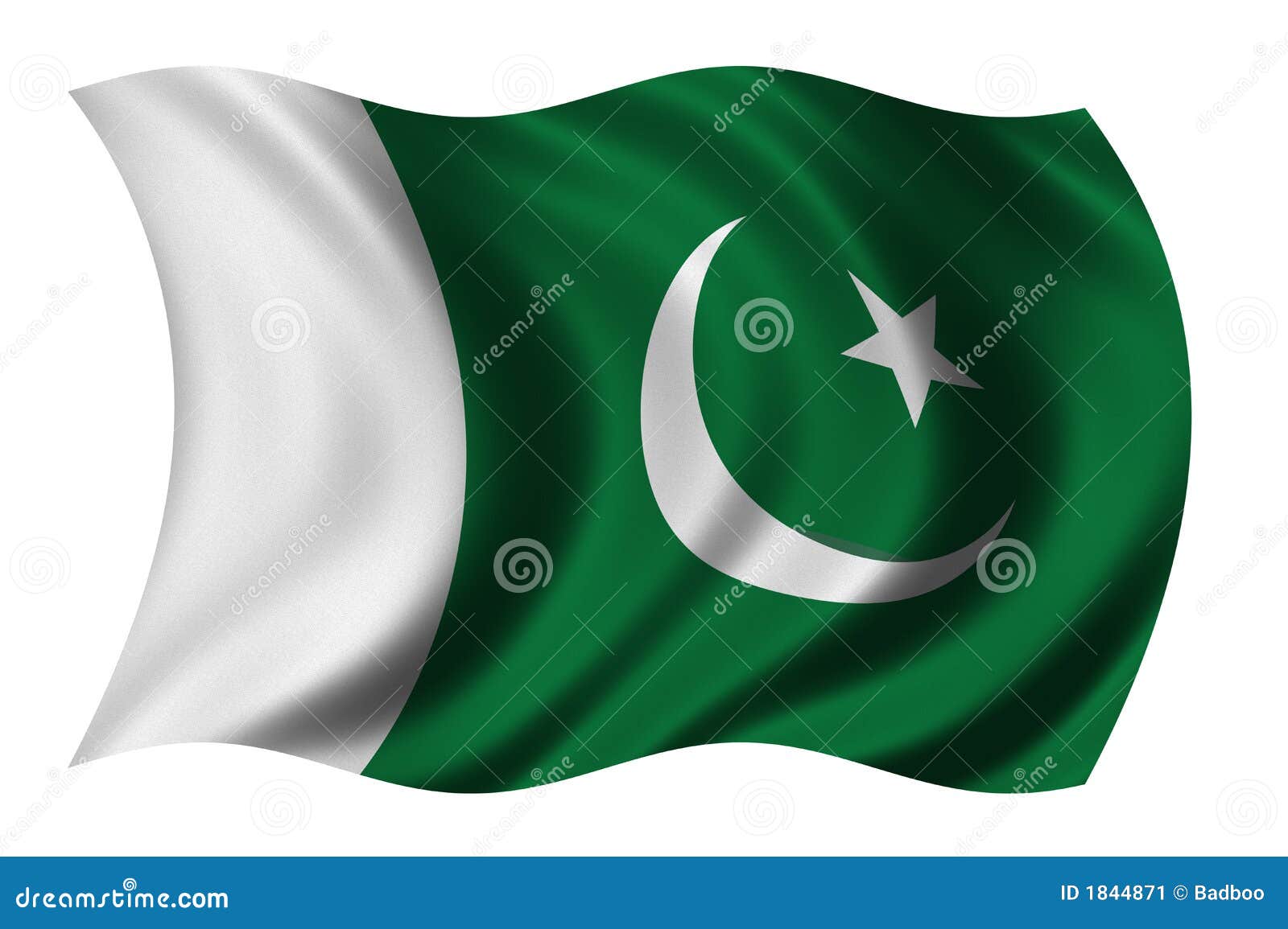 Flagga pakistan stock illustrationer. Illustration av baner - 1844871