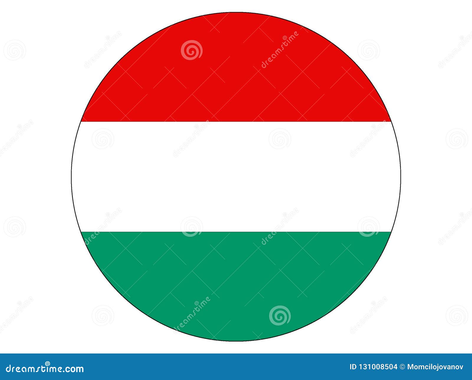Flagga runda hungary vektor illustrationer. Illustration av isolerat ...