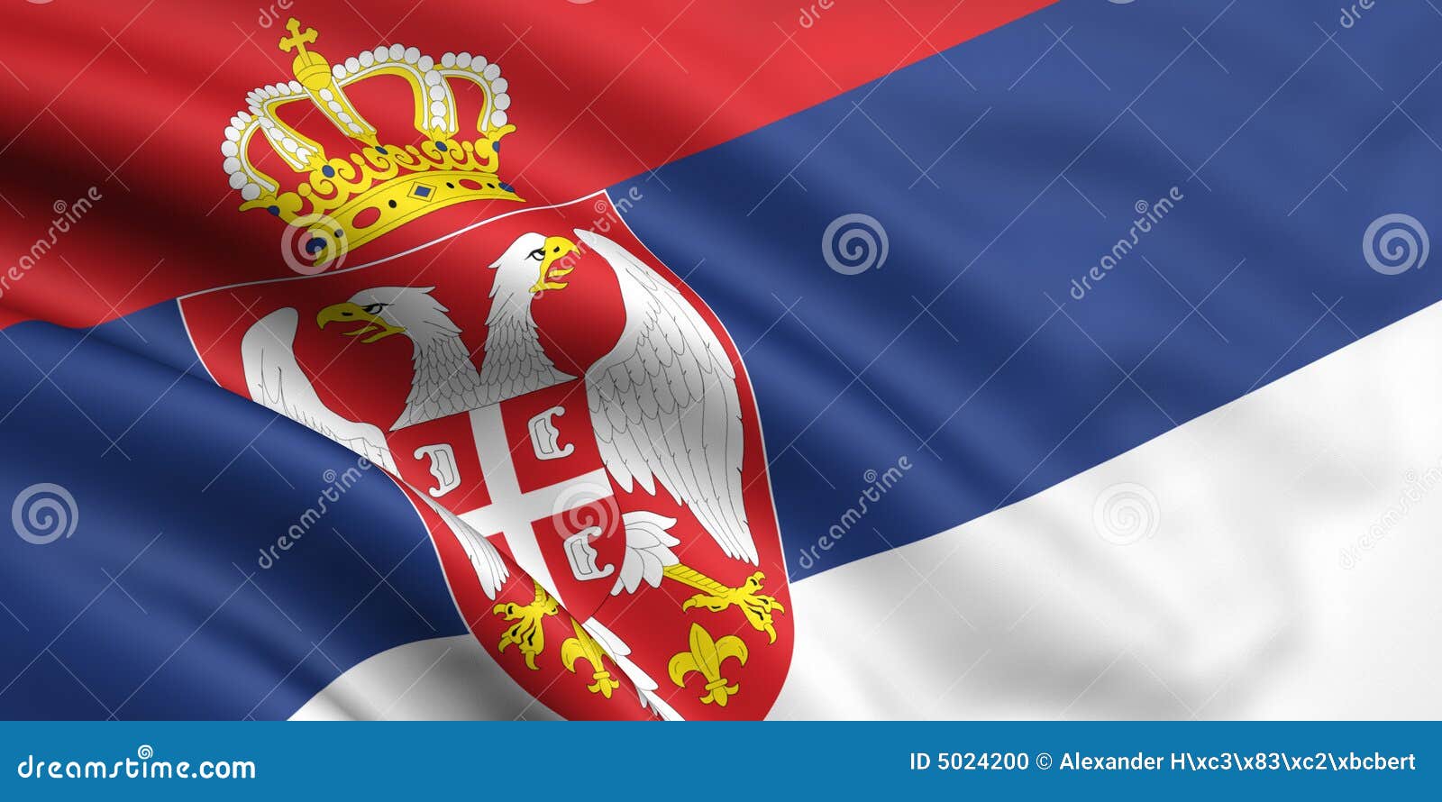 Flagga serbia arkivfoto. Bild av rörlig, serb, flagga - 5024200