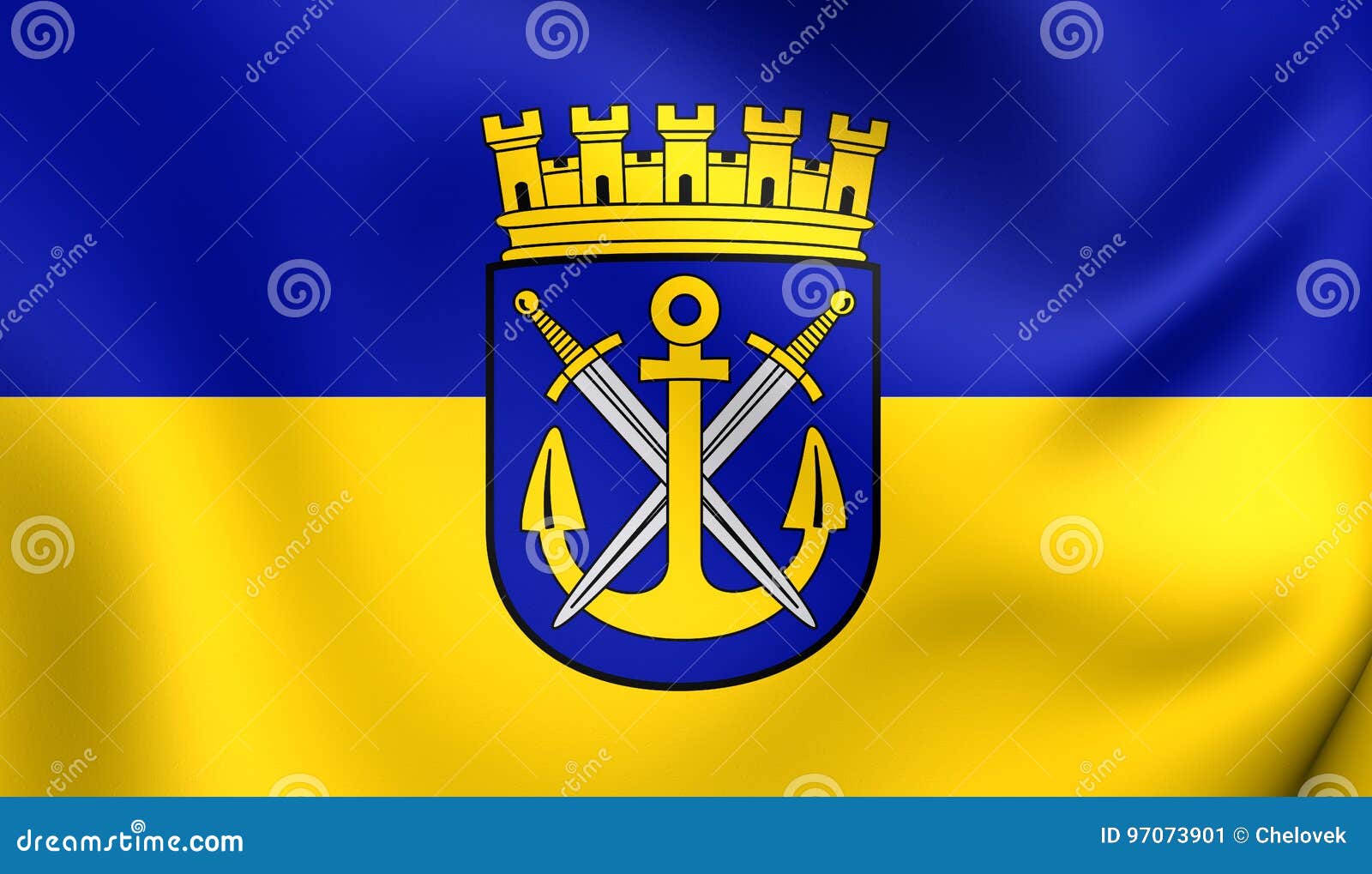 Flagge Des Solingen, Deutschland Stock Abbildung - Illustration von ...