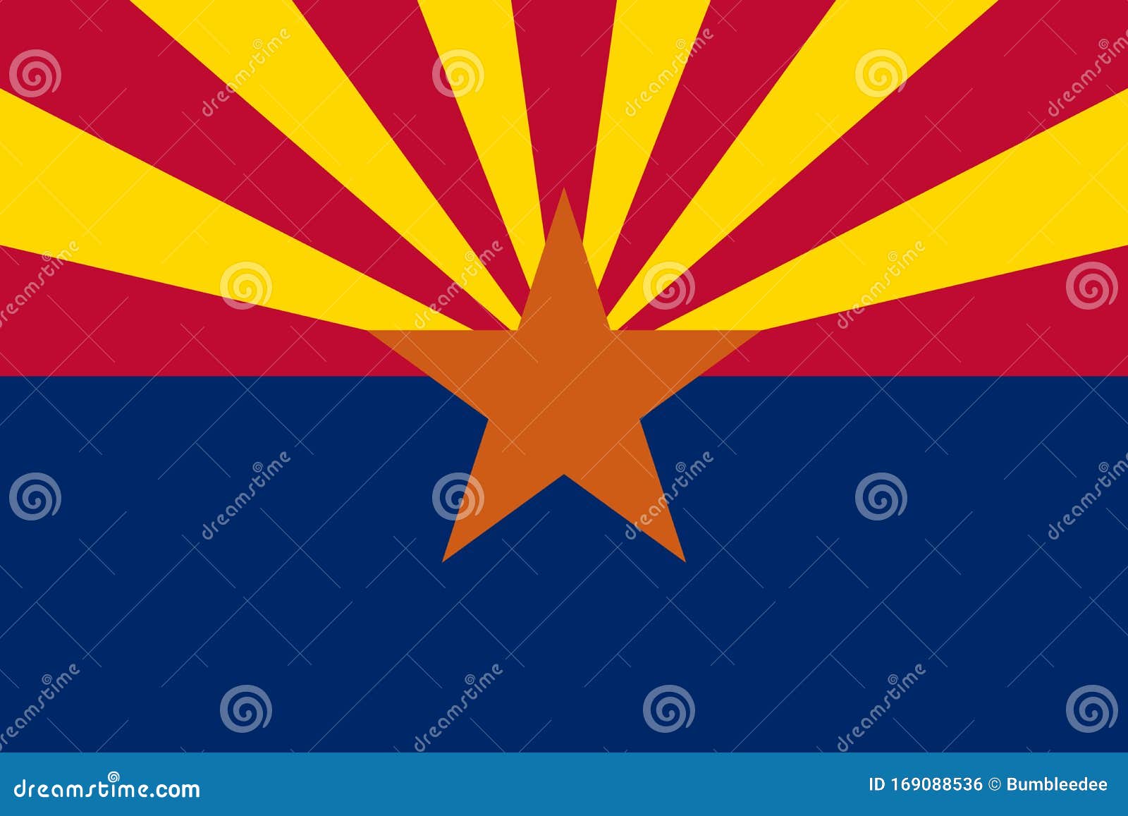 Flagge Von Arizona Flagge Des Staates Arizona Stock Abbildung ...