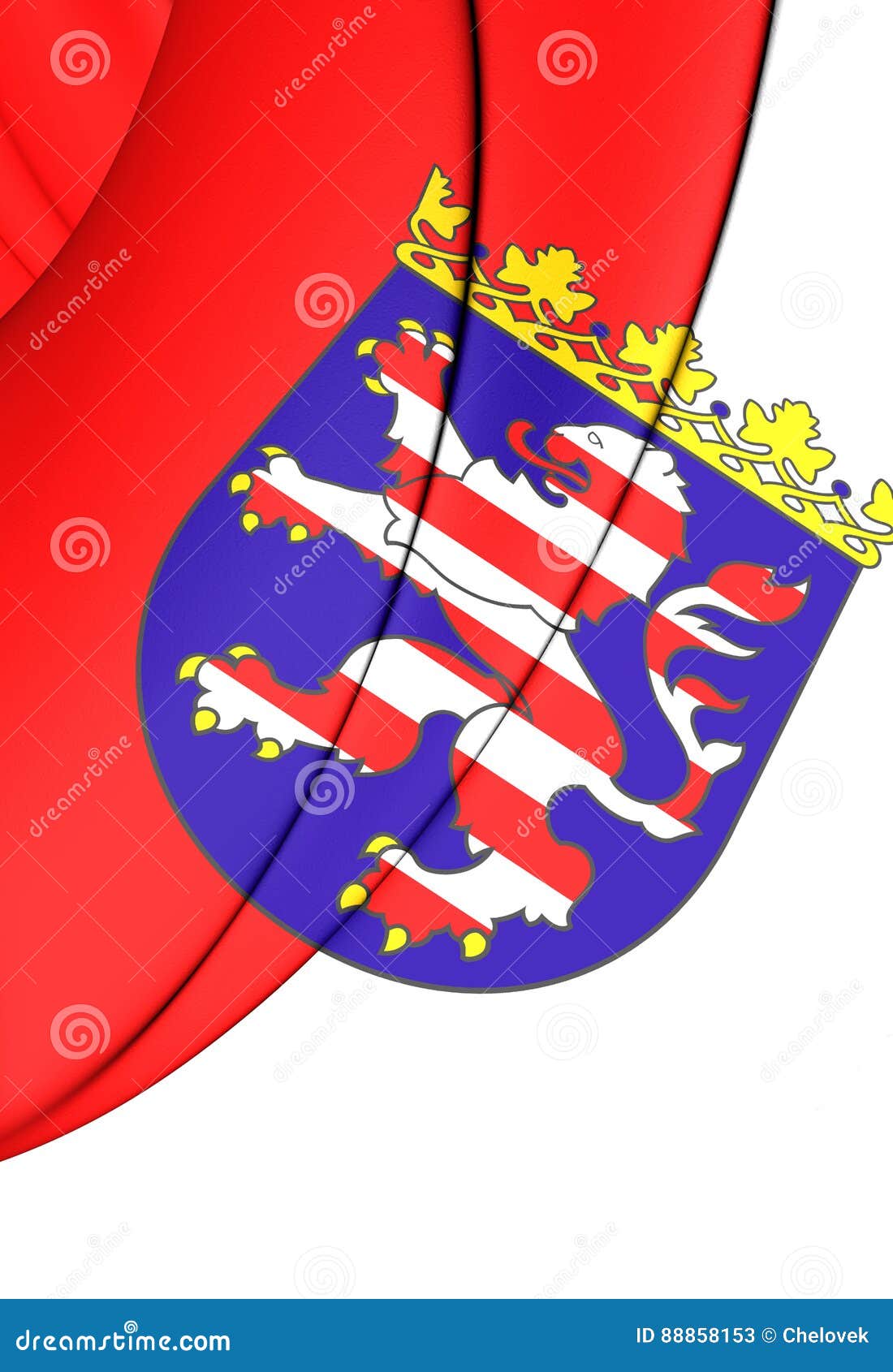 Flagge Von Hessen, Deutschland Stock Abbildung - Illustration von voll ...