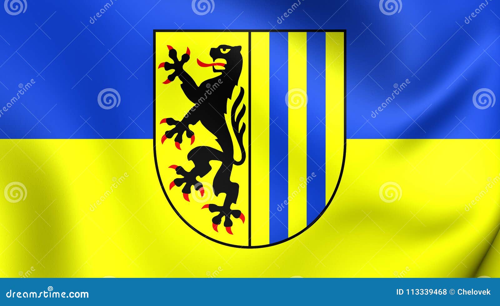 Flagge Von Leipzig, Deutschland Stock Abbildung - Illustration von ...