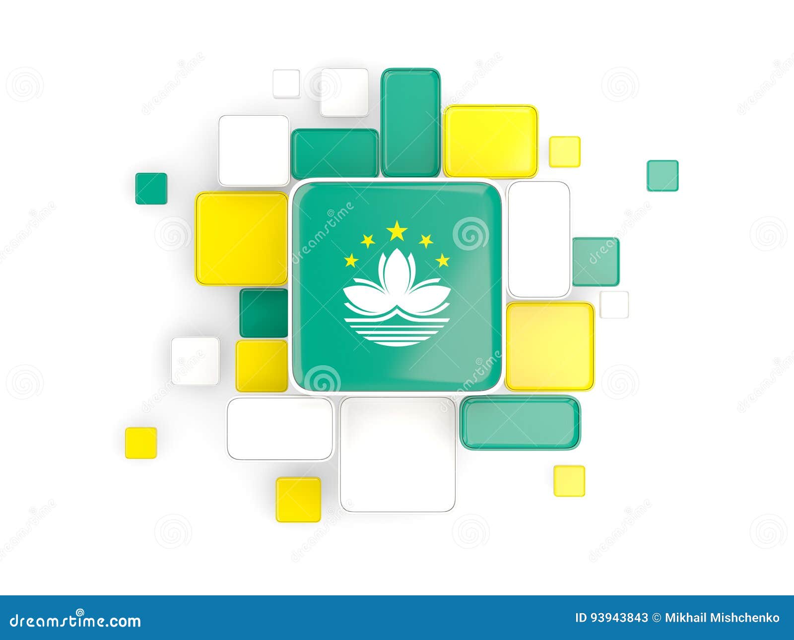 Flagge Von Macao, Mosaikhintergrund Stock Abbildung - Illustration von ...