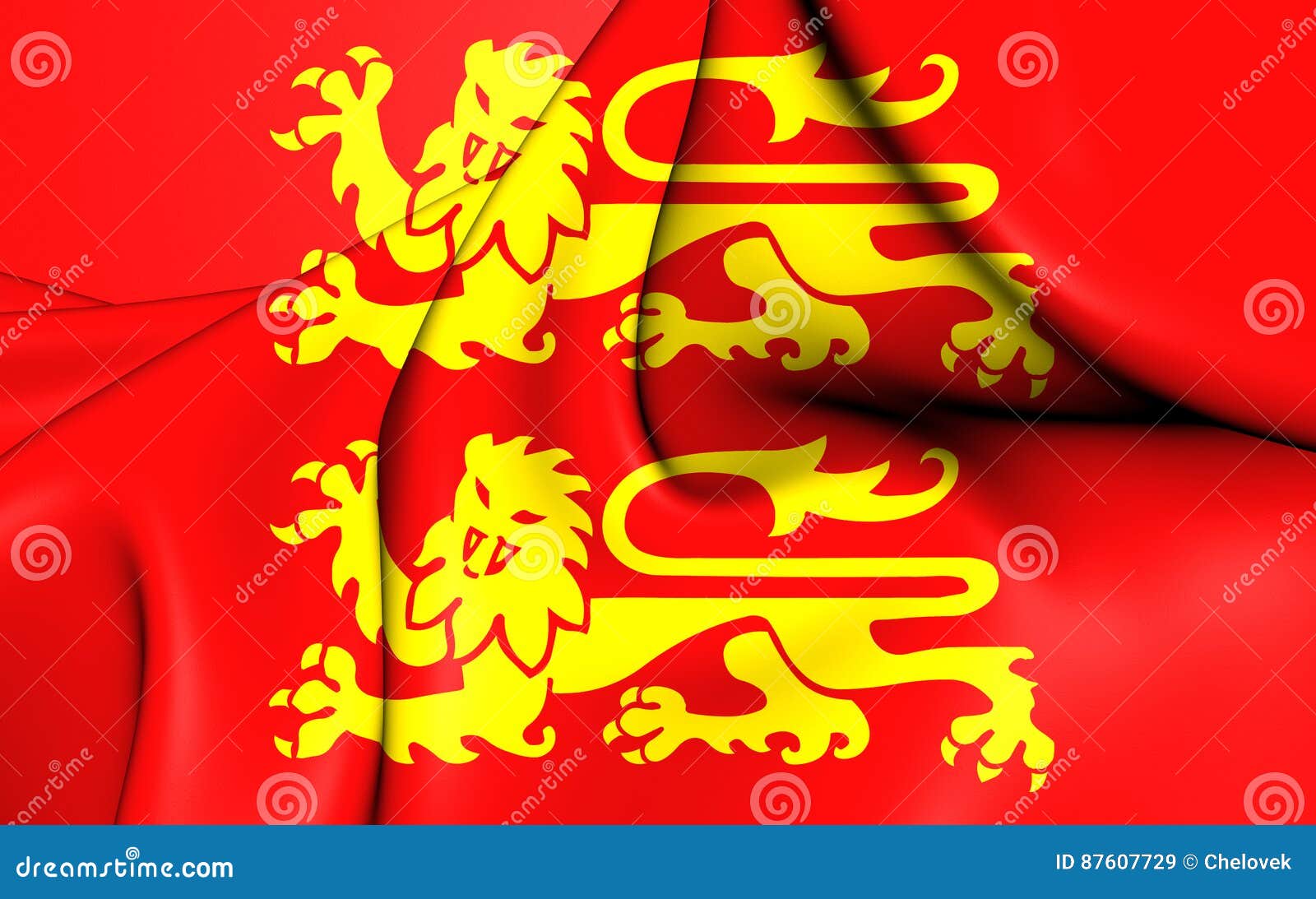 Flagge Von Normandie, Frankreich Stock Abbildung - Illustration von ...