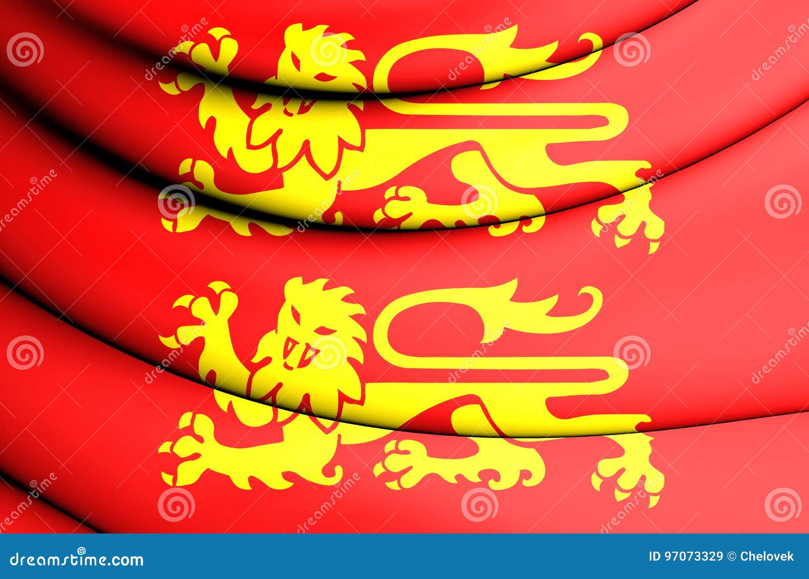 Flagge Von Normandie, Frankreich Stock Abbildung - Illustration von ...