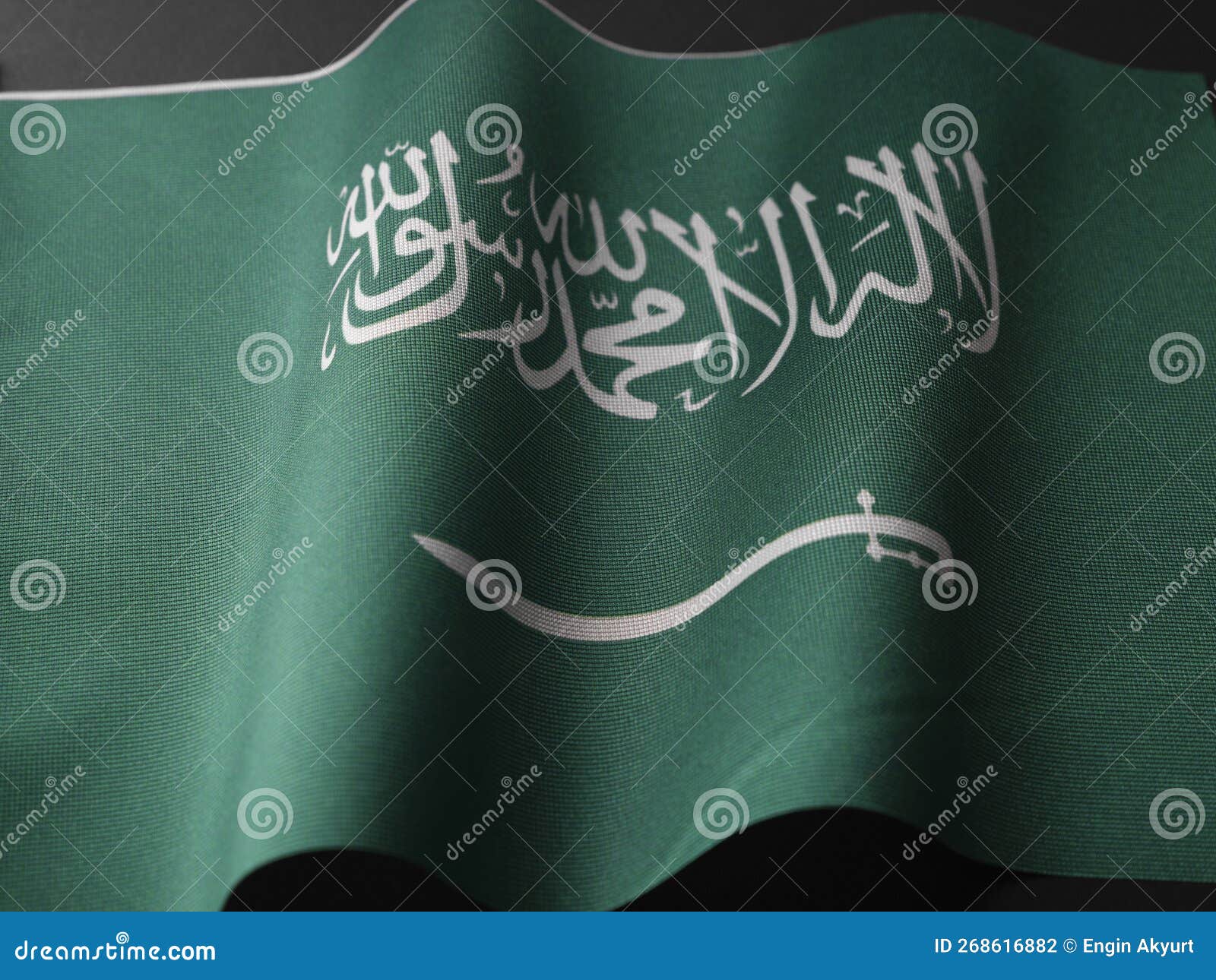 Flagge von Saudi Arabien stockfoto. Bild von land, muster - 268616882