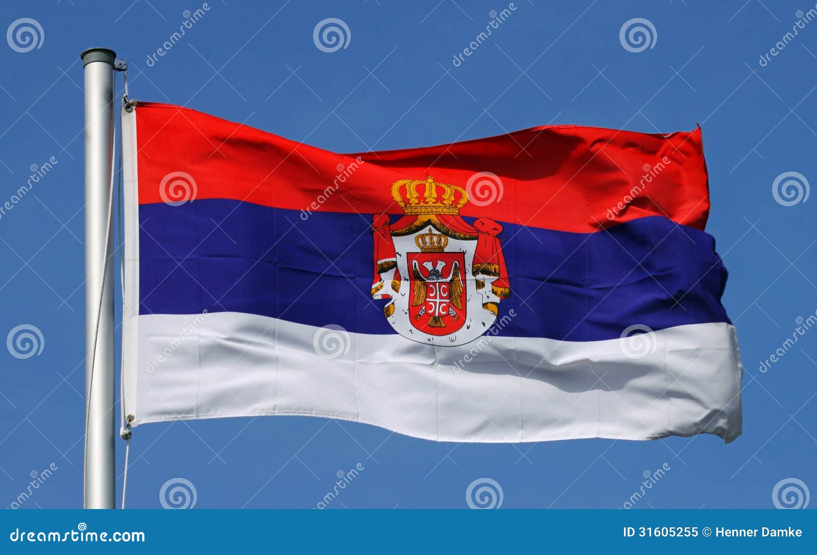 Flagge von Serbien stockbild. Bild von eingebürgert, belgrad - 31605255
