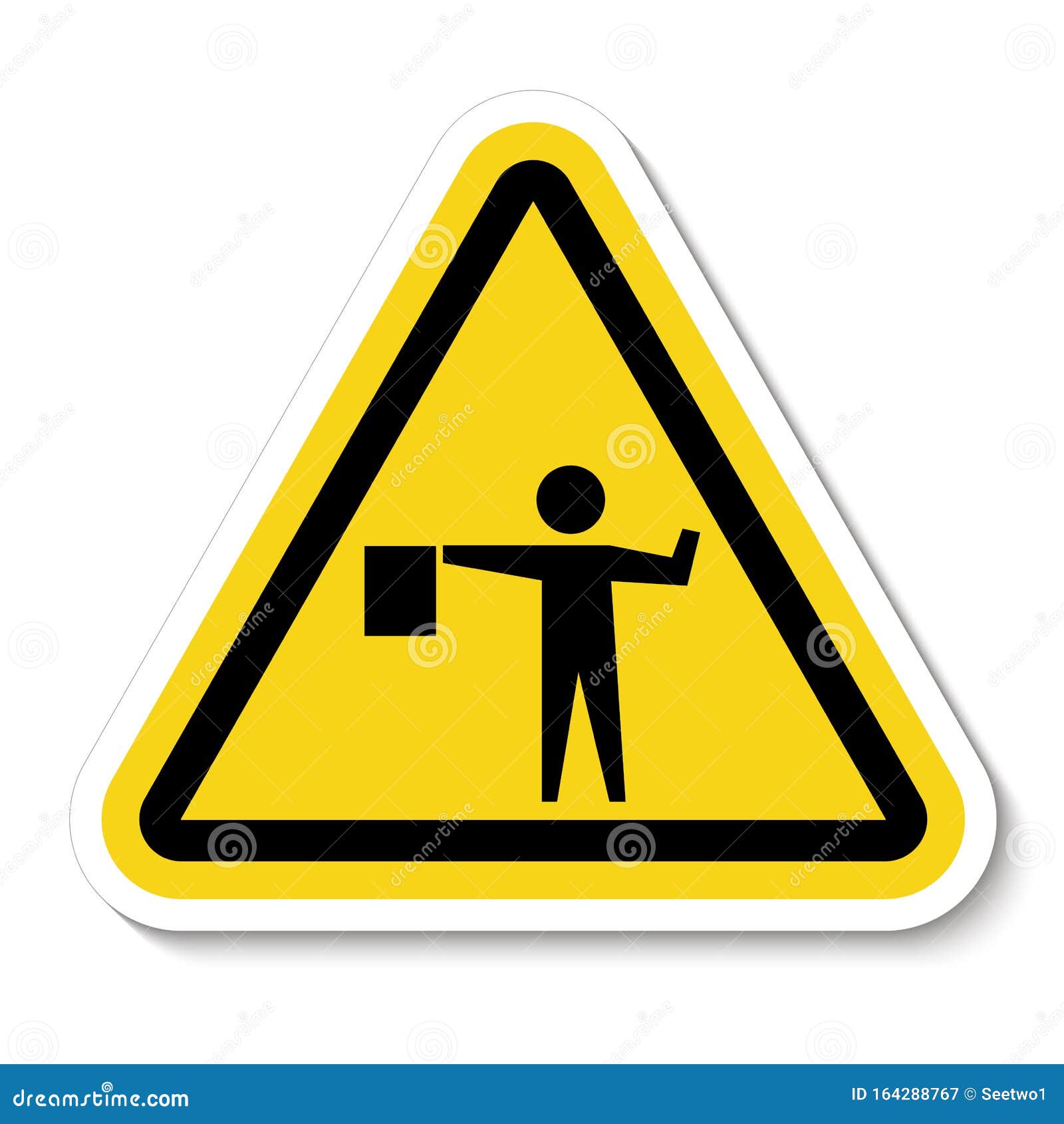 Flagger Ahead Symbol Sign Isolate on White Background,Vector ...