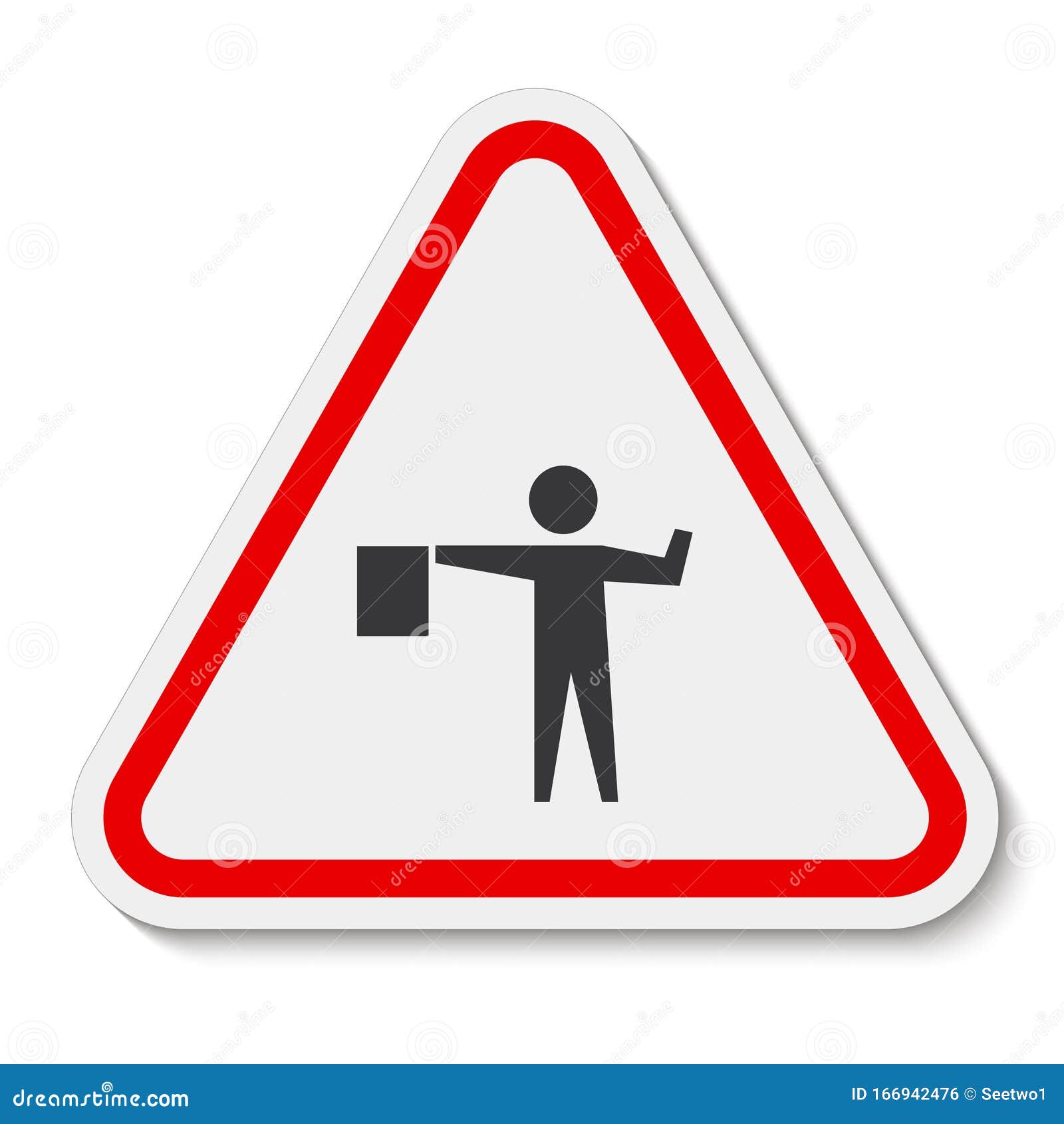 Flagger Ahead Sign On Transparent Background Vector Illustration ...