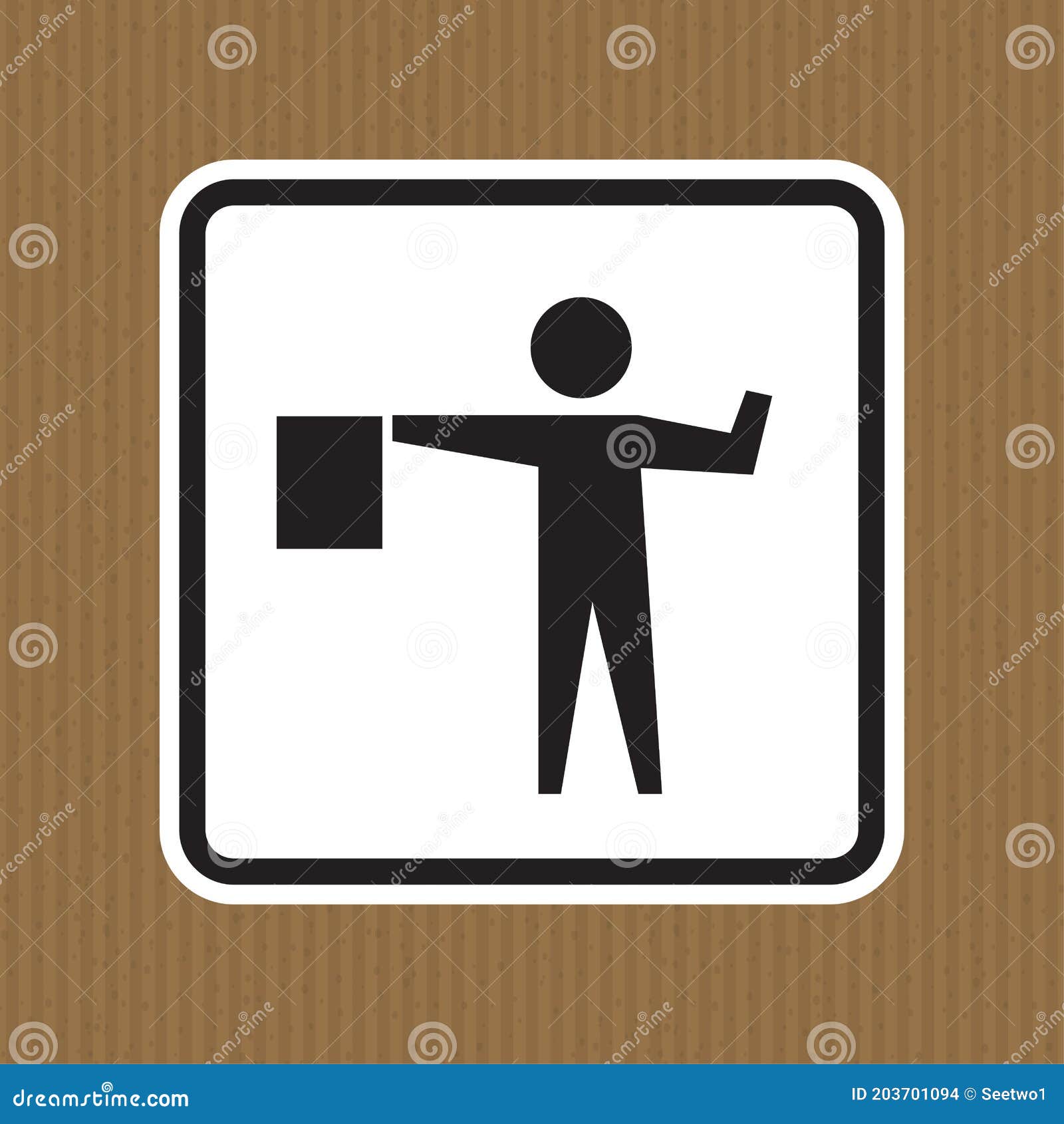 Flagger Ahead Sign On Transparent Background Vector Illustration ...
