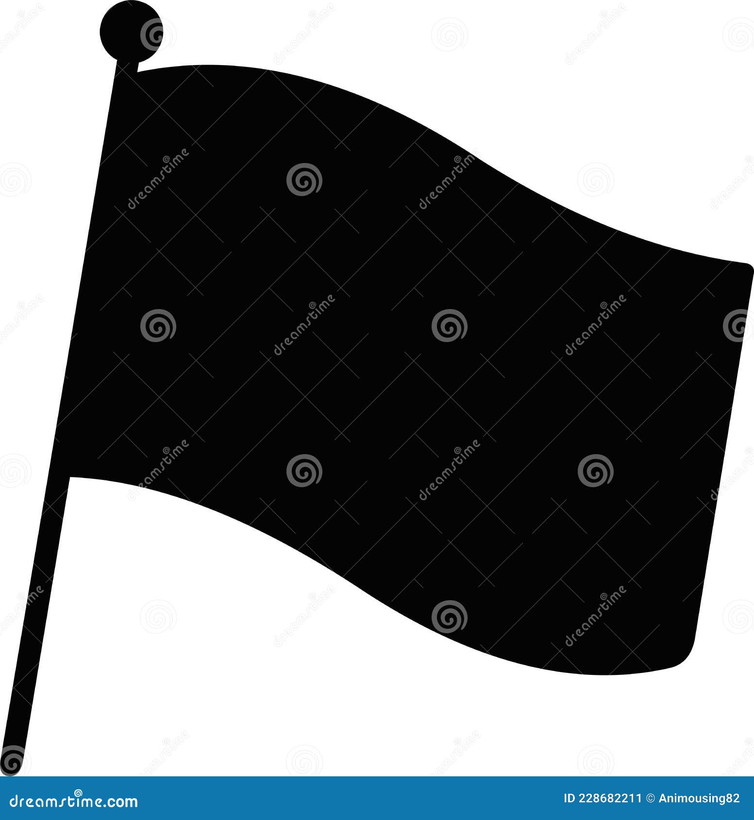 Flagle silhouet-vector stock illustratie. Illustration of vlag - 228682211