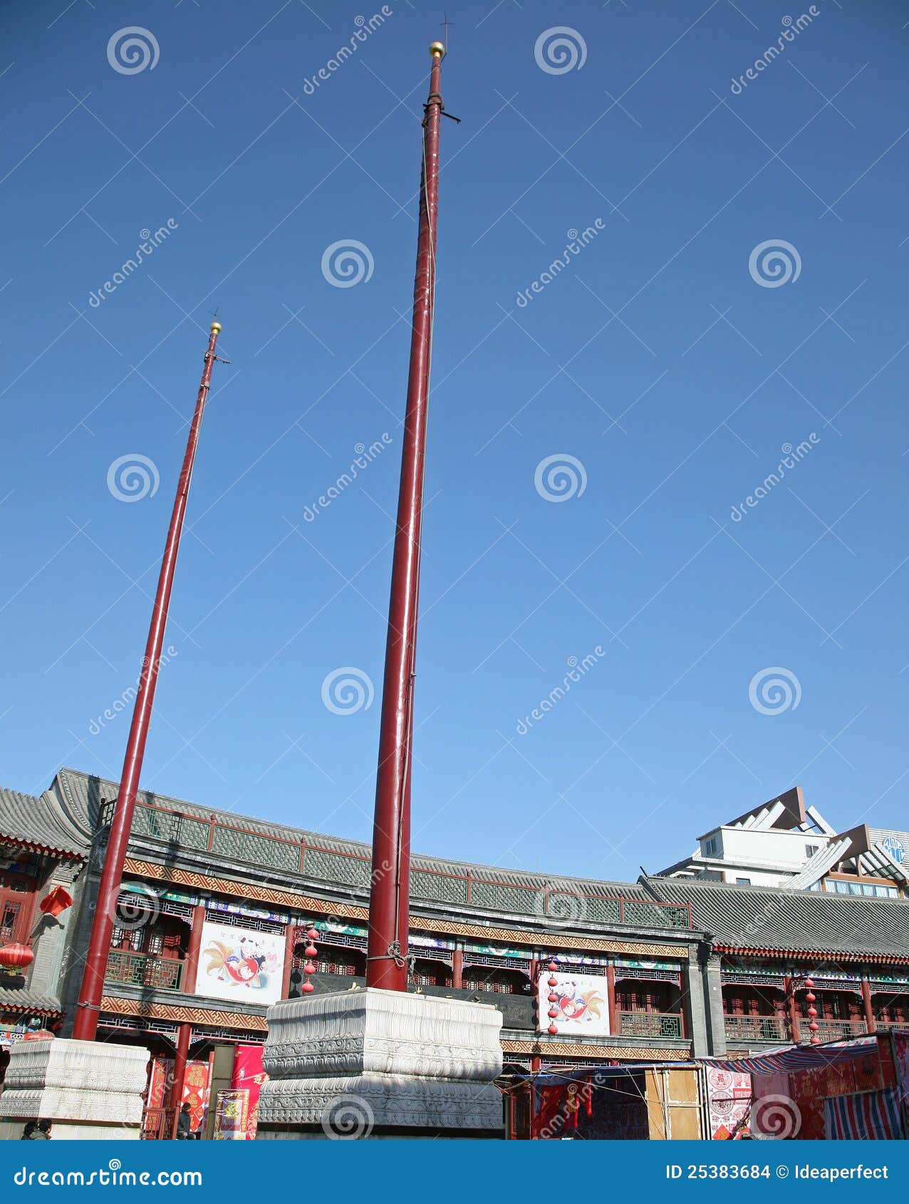 Flagpole: Chinese Classical Style Stock Photo - Image of style, scenery ...
