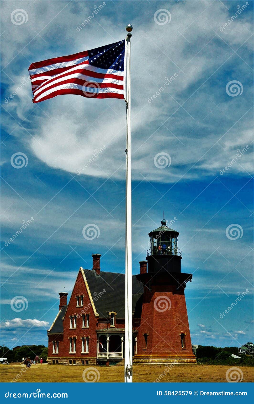 Flagpole stock image. Image of waving, pole, american - 58425579