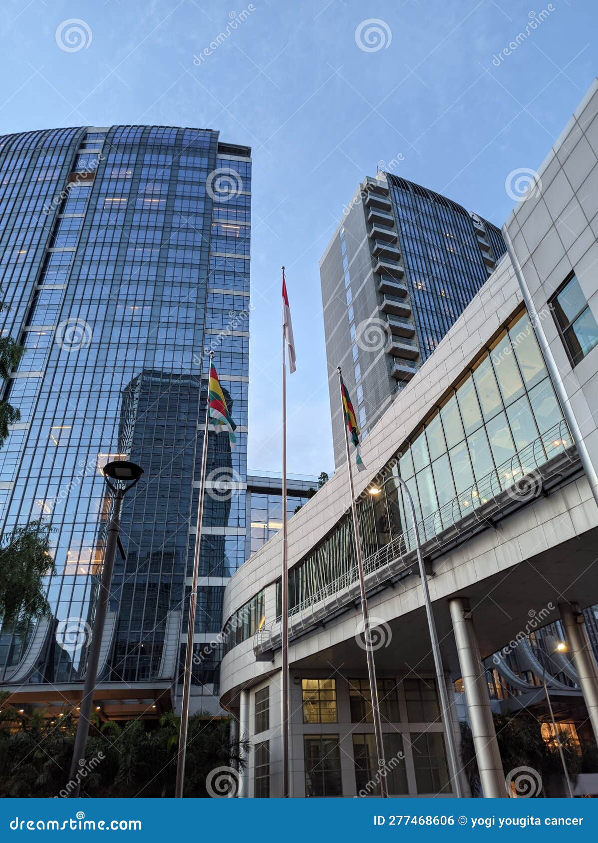 The Flagpole is Lower Than the Building Stock Photo - Image of ...