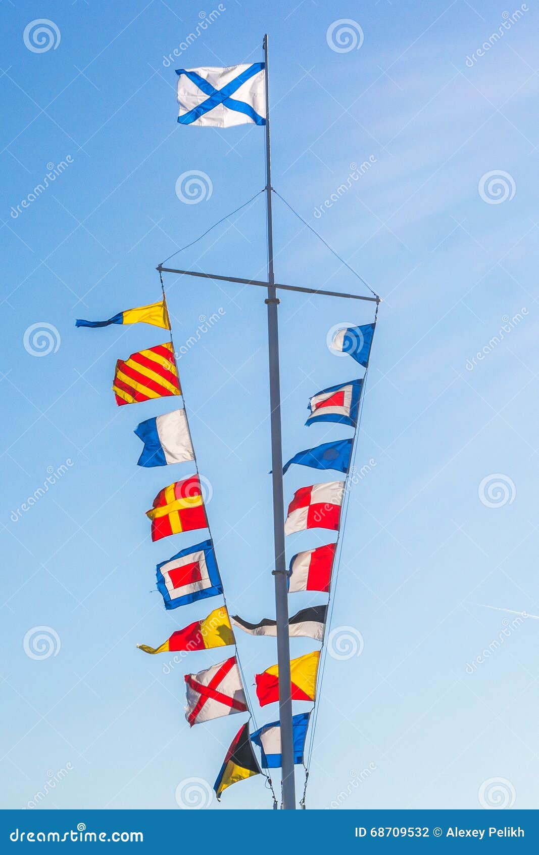 Flagpole on the sky. stock photo. Image of flag, flagpole - 68709532
